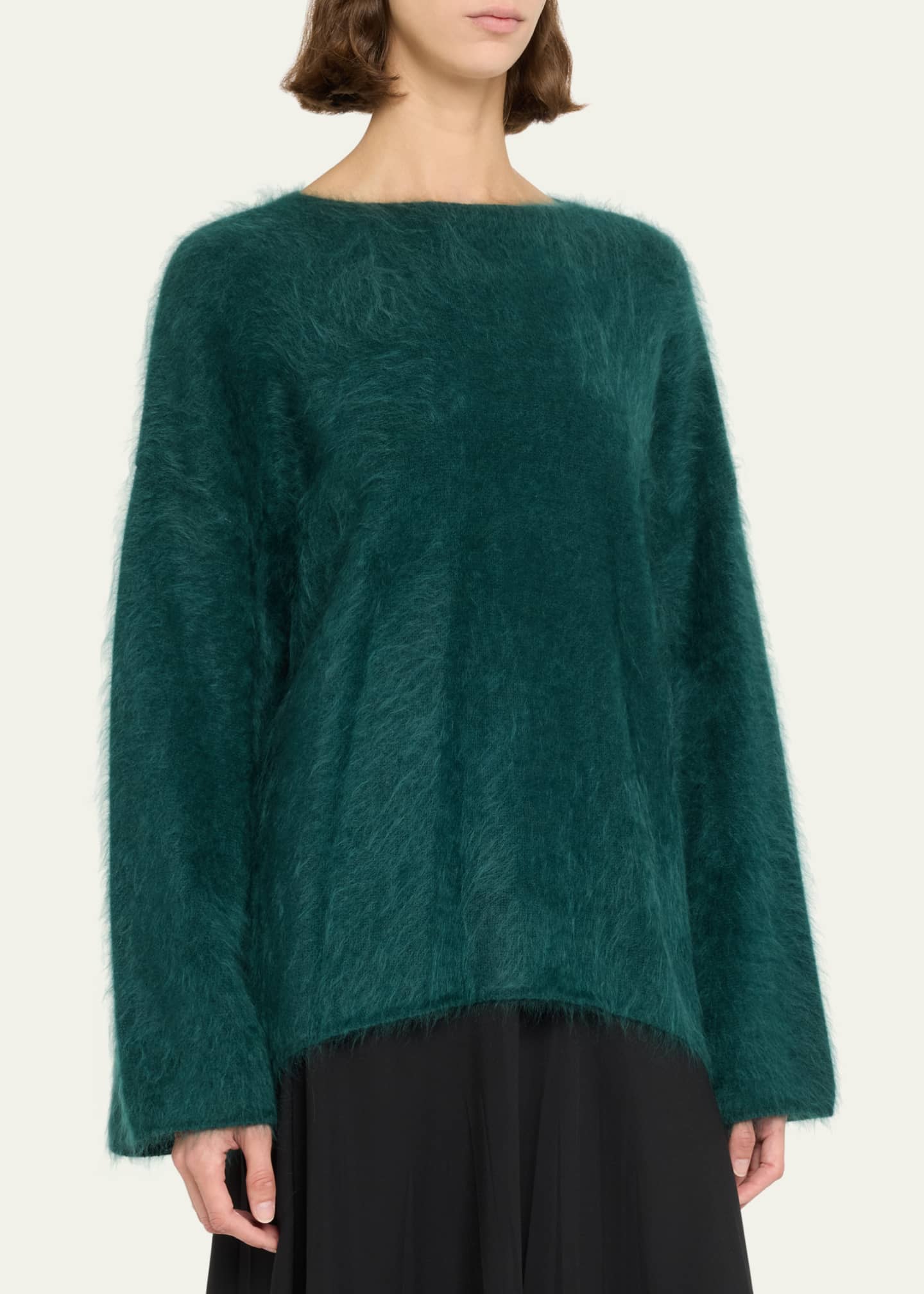 Jason Wu Collection Brushed Cashmere Knit Crewneck Sweater - Bergdorf ...