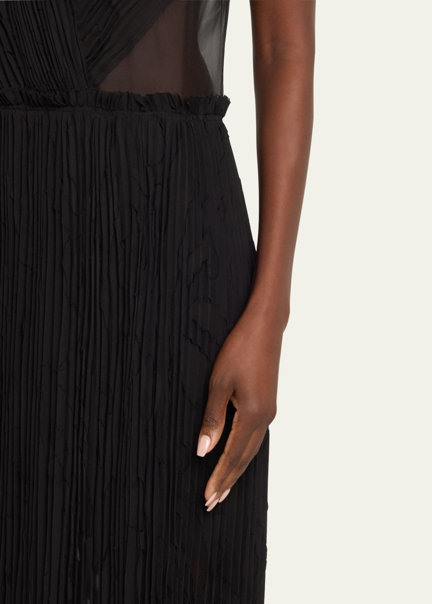 Jason Wu Collection Tree Fil Coupe Pleated Applique Dress - Bergdorf ...