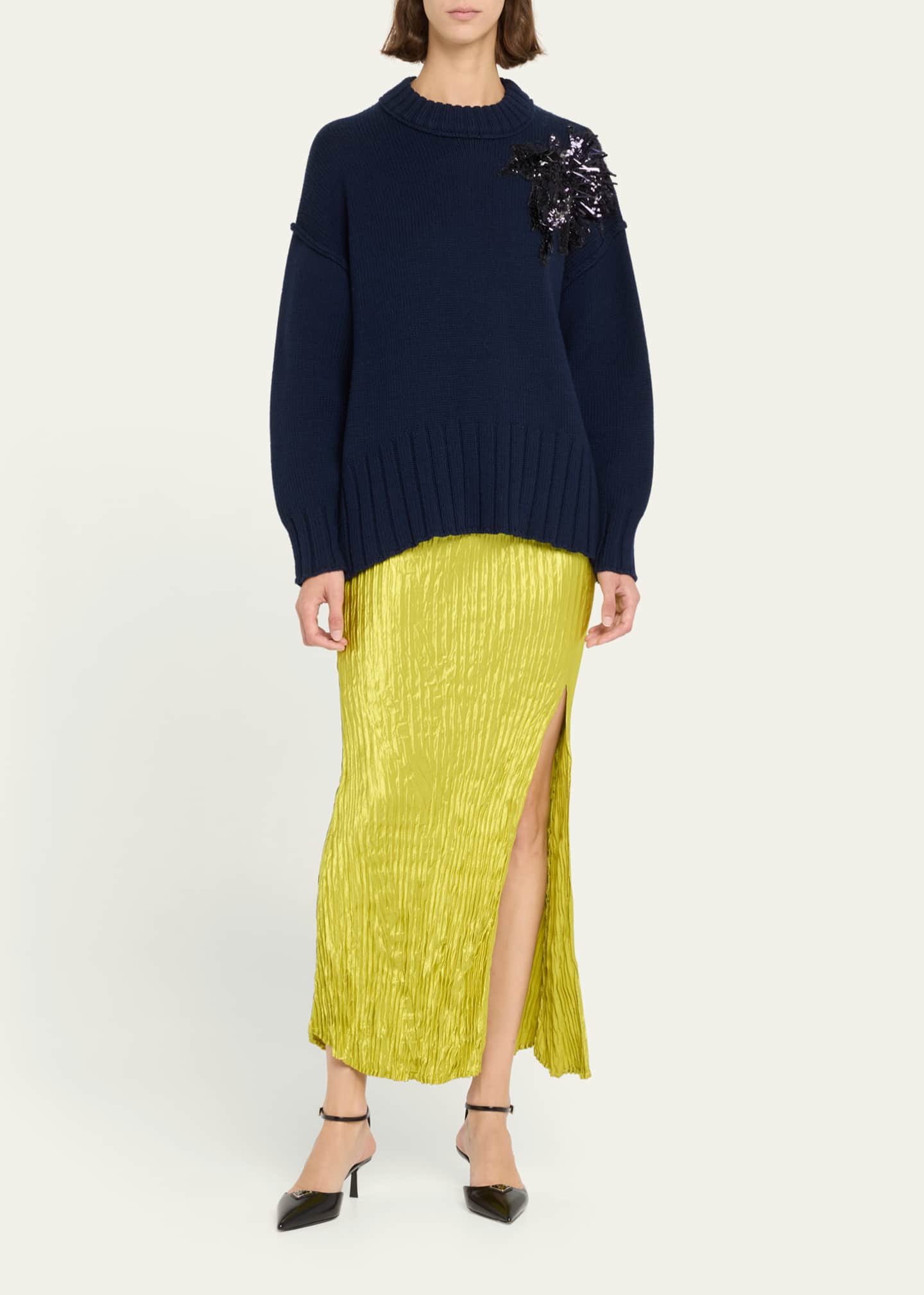 Jason Wu Collection Pincushion Embellished Wool Sweater - Bergdorf Goodman