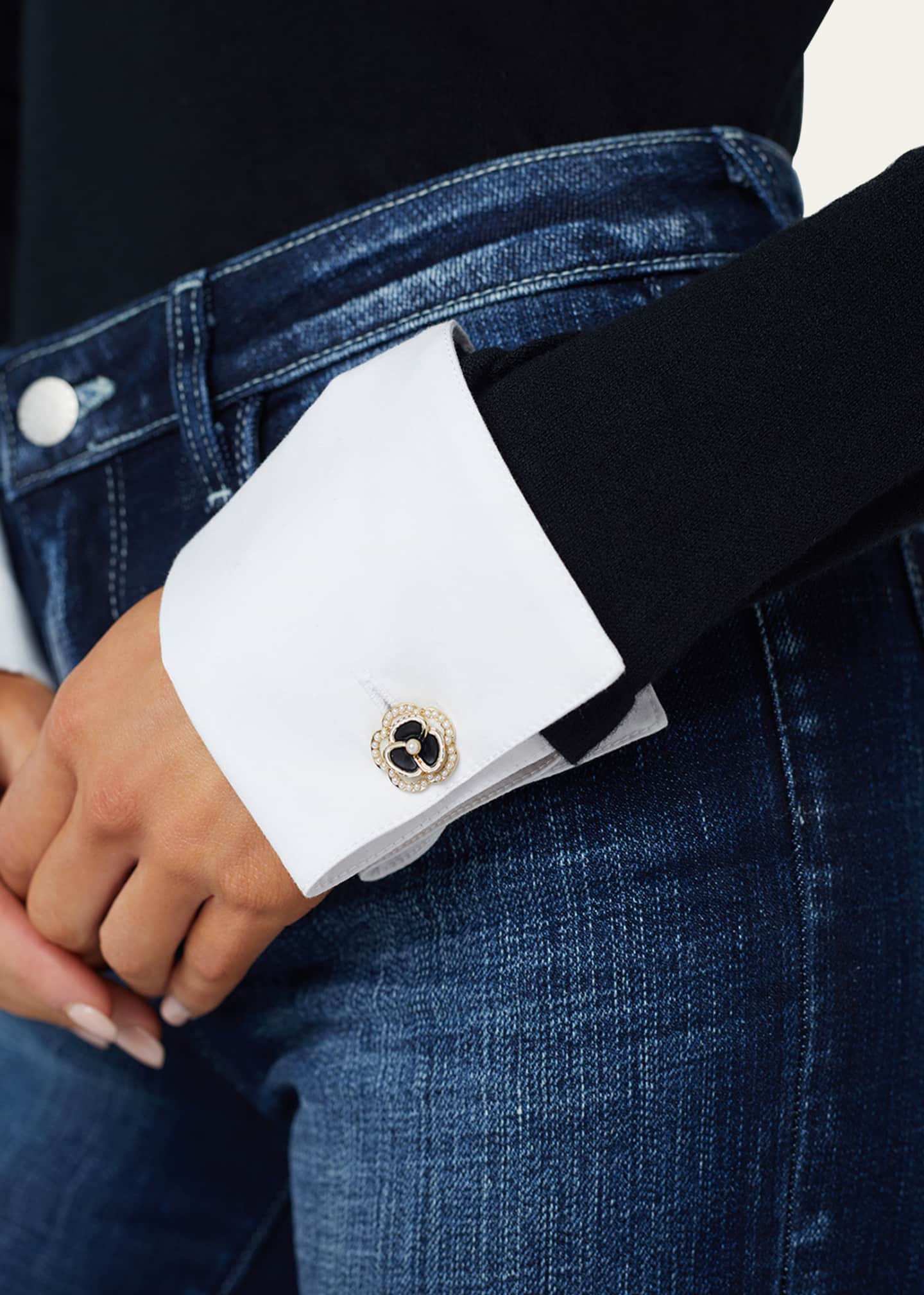 L'Agence Flora Poplin Cuff Sweater - Bergdorf Goodman