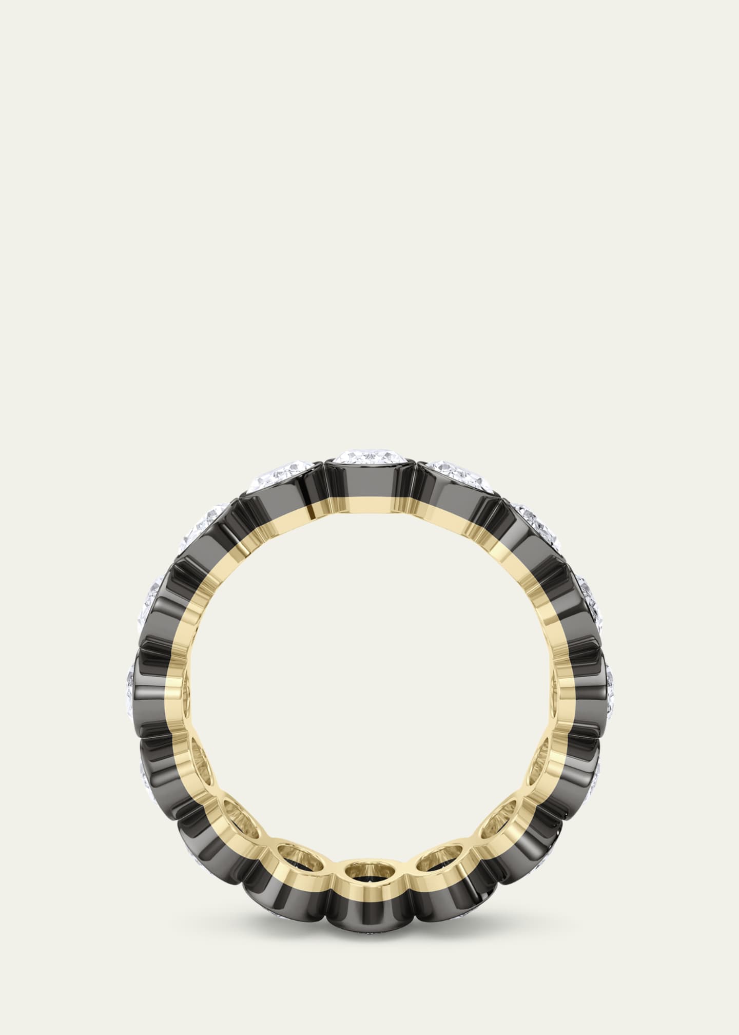 HauteCarat 18K Oval Cut Bezel Lab Grown Diamond Eternity Band, 7.5tcw ...