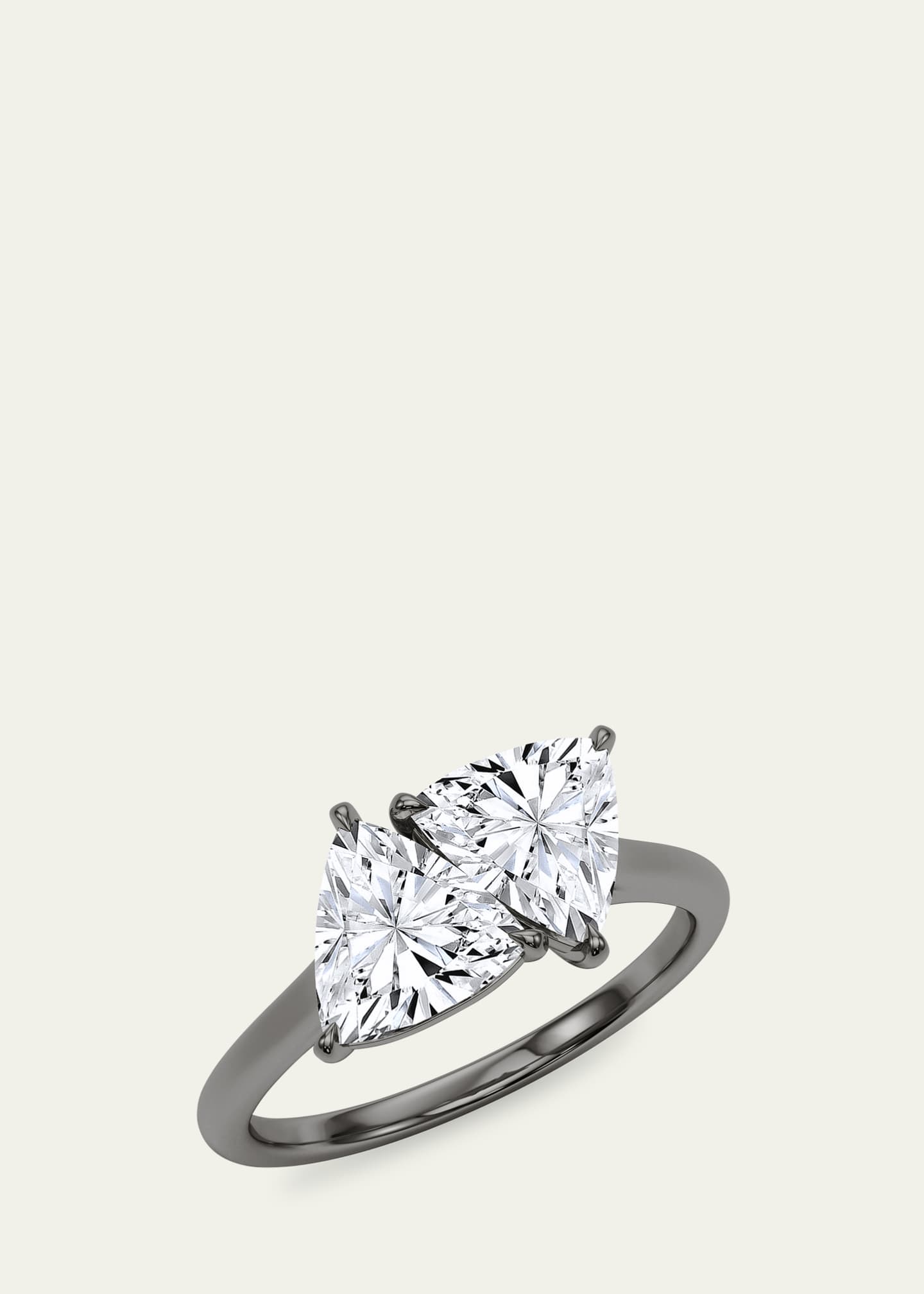 HauteCarat 18K Trillion Lab Grown Diamond Twin Ring - Bergdorf Goodman