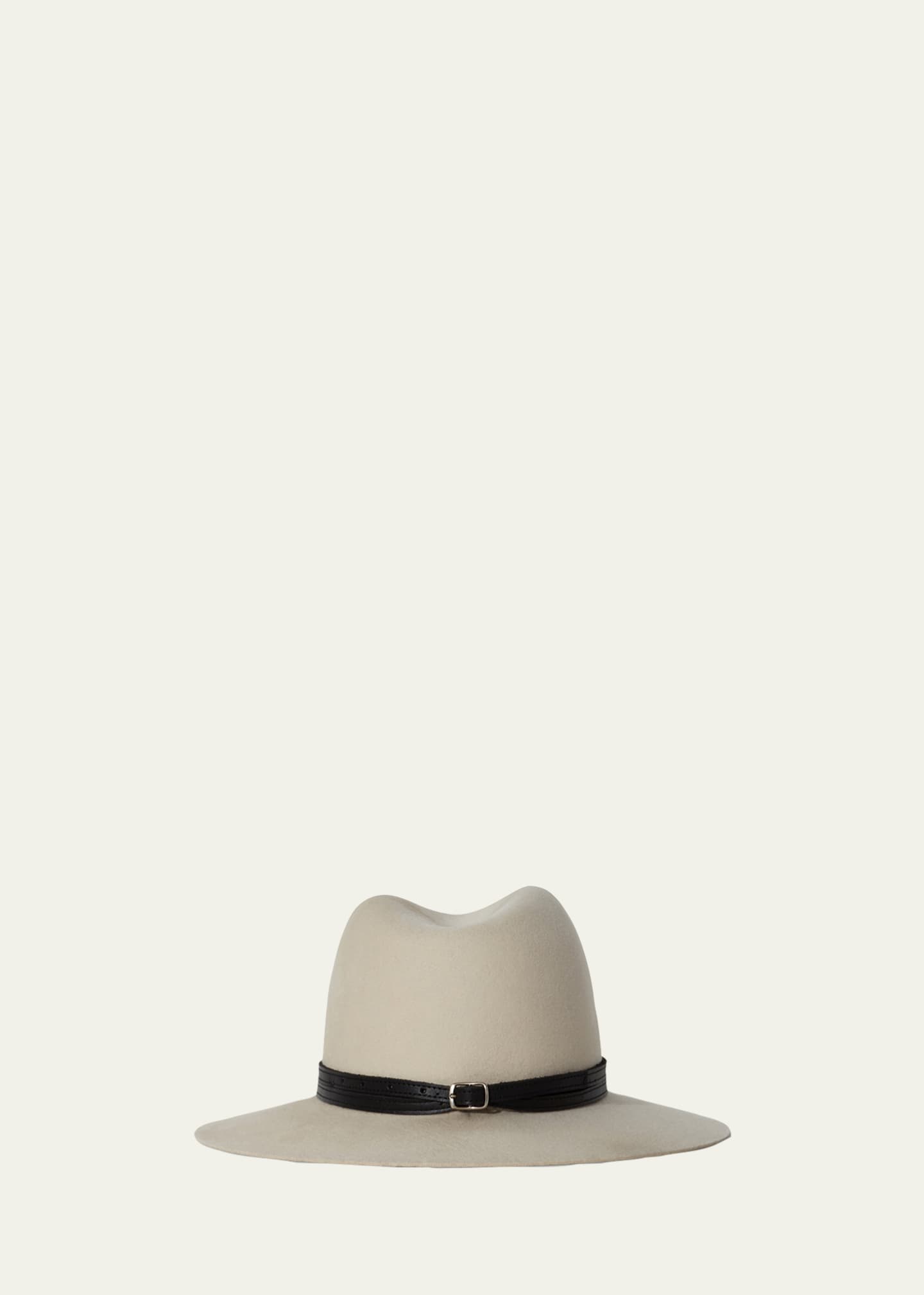 Janessa Leone Corinne Belted Wool Fedora Hat - Bergdorf Goodman