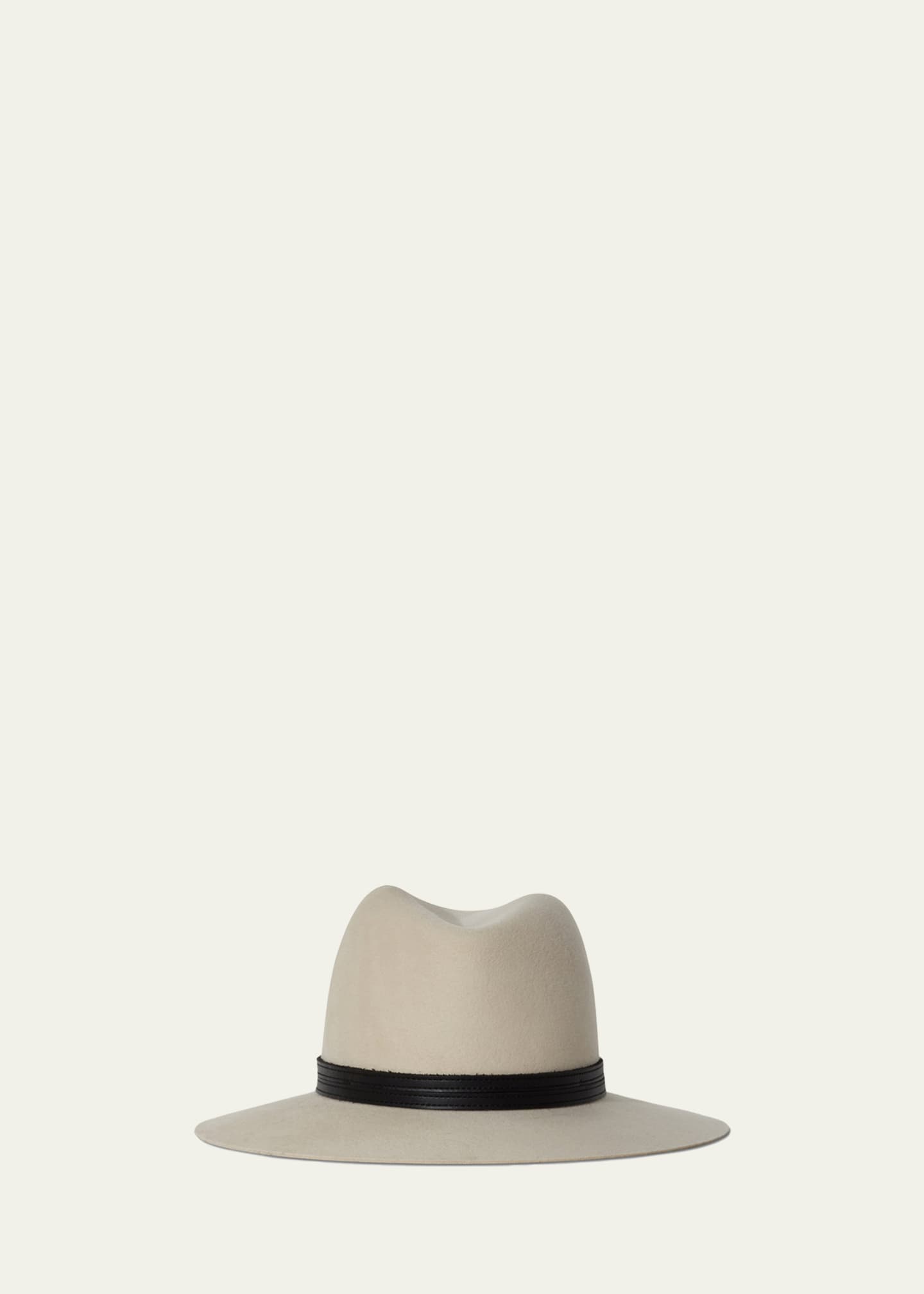 Janessa Leone Corinne Belted Wool Fedora Hat - Bergdorf Goodman