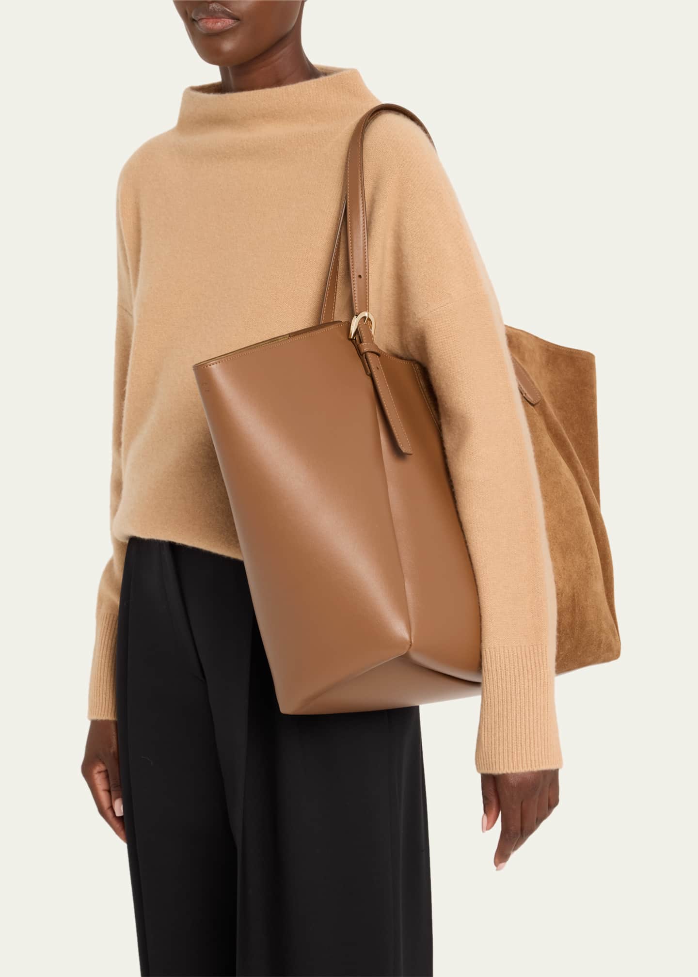 Stuart Weitzman 5050 Gogo Leather & Suede Tote Bag - Bergdorf Goodman