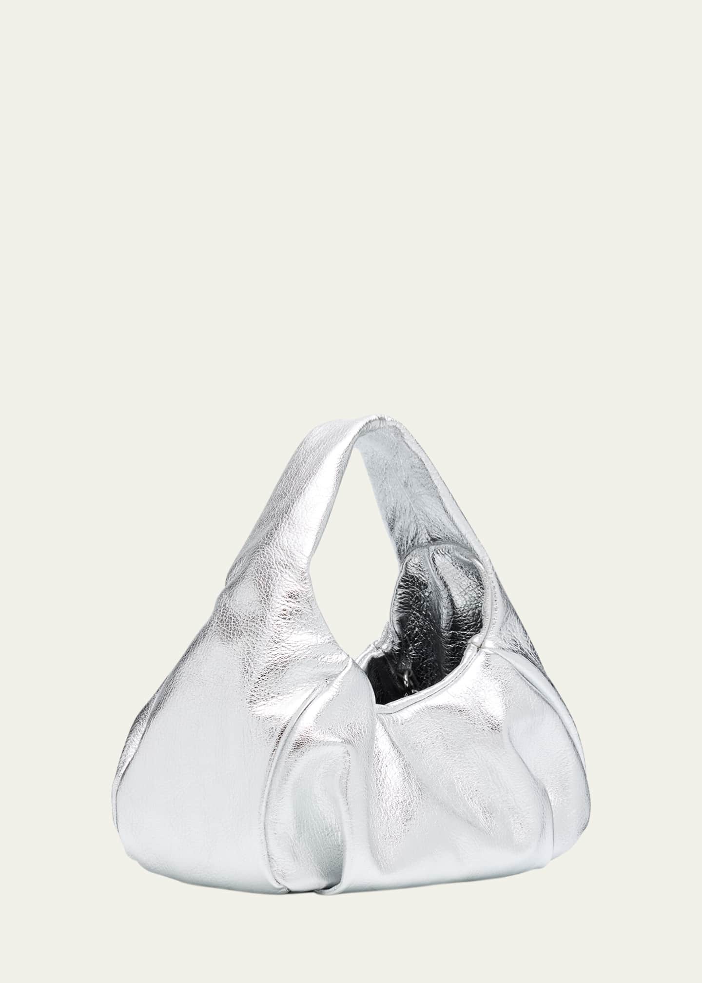 Stuart Weitzman The Moda Mini Metallic Leather Hobo Bag - Bergdorf Goodman