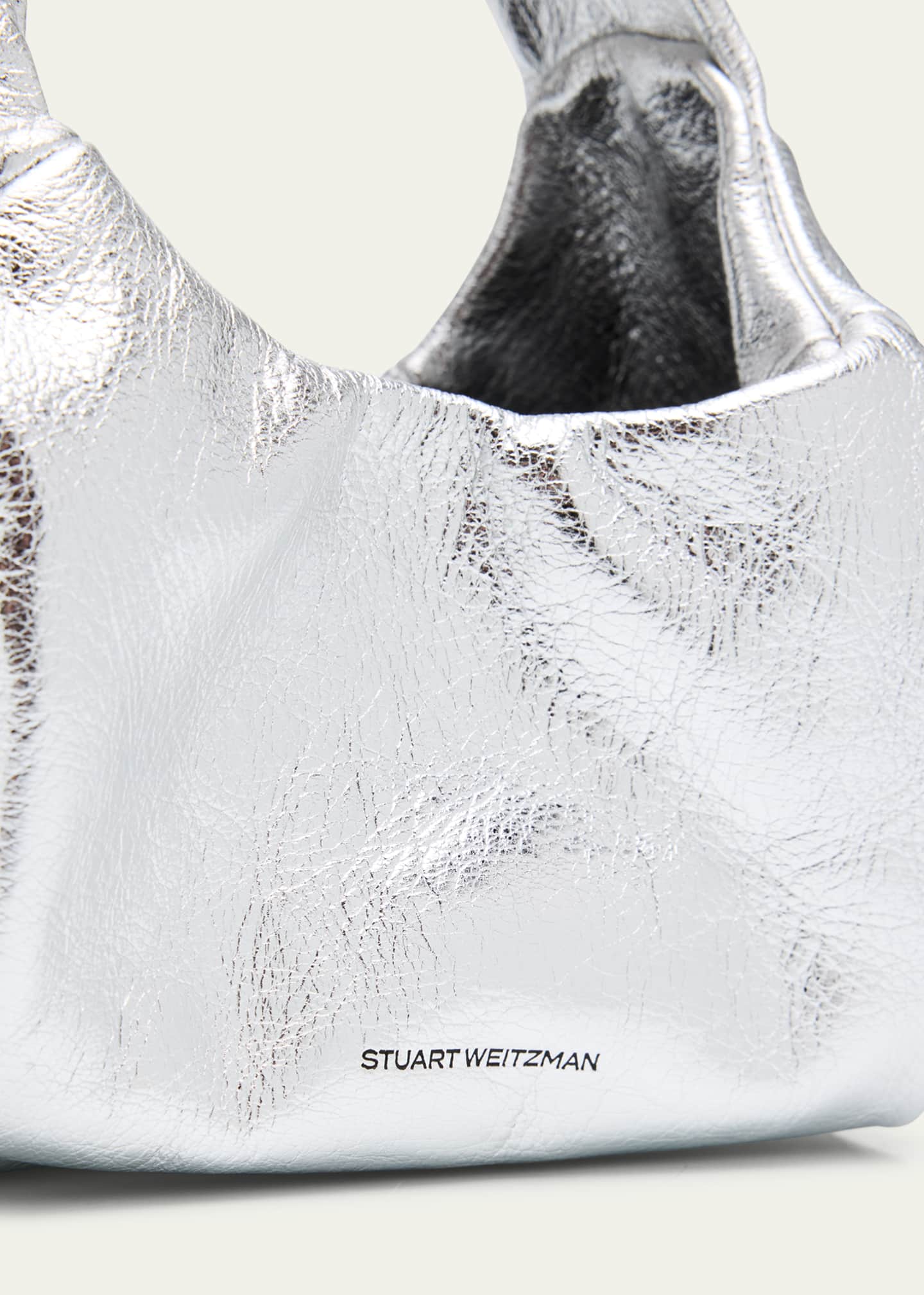 Stuart Weitzman The Moda Mini Metallic Leather Hobo Bag - Bergdorf Goodman