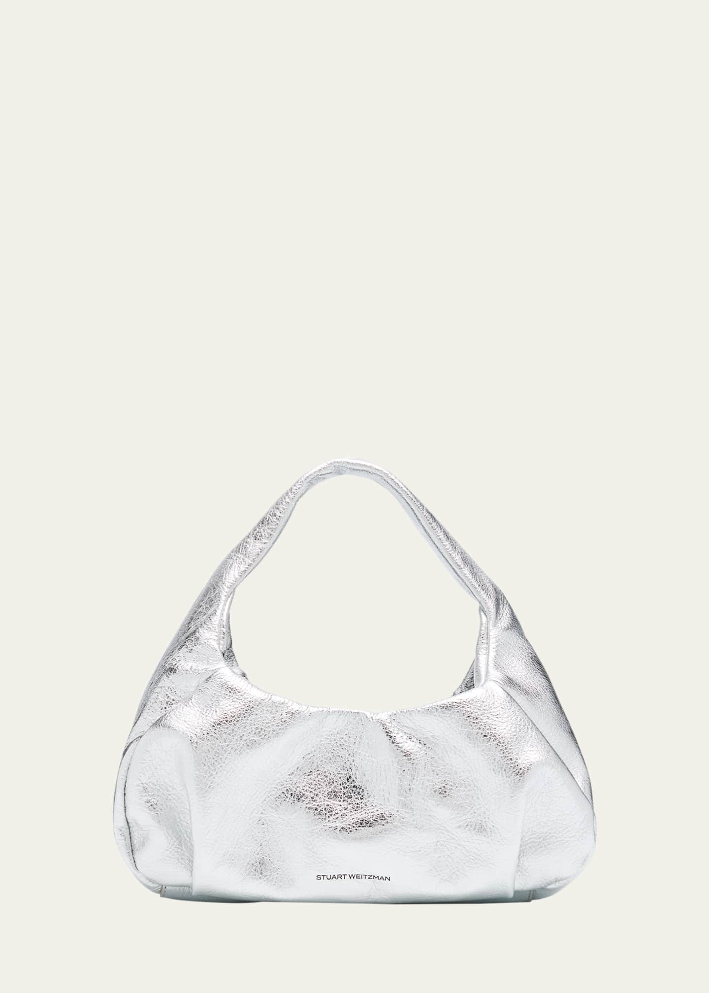 Stuart Weitzman The Moda Mini Metallic Leather Hobo Bag - Bergdorf Goodman
