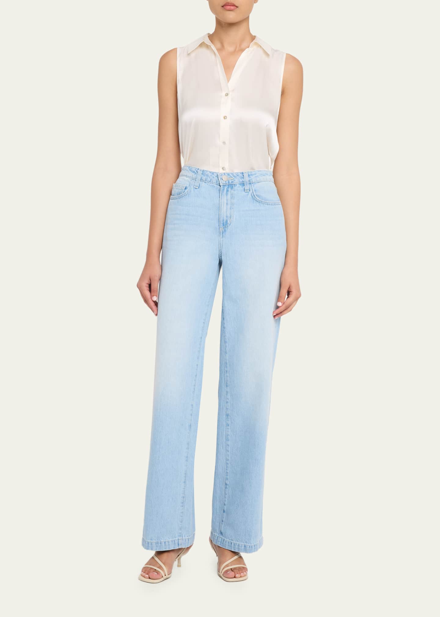 L'Agence Clayton High-Rise Wide-Leg Jeans - Bergdorf Goodman
