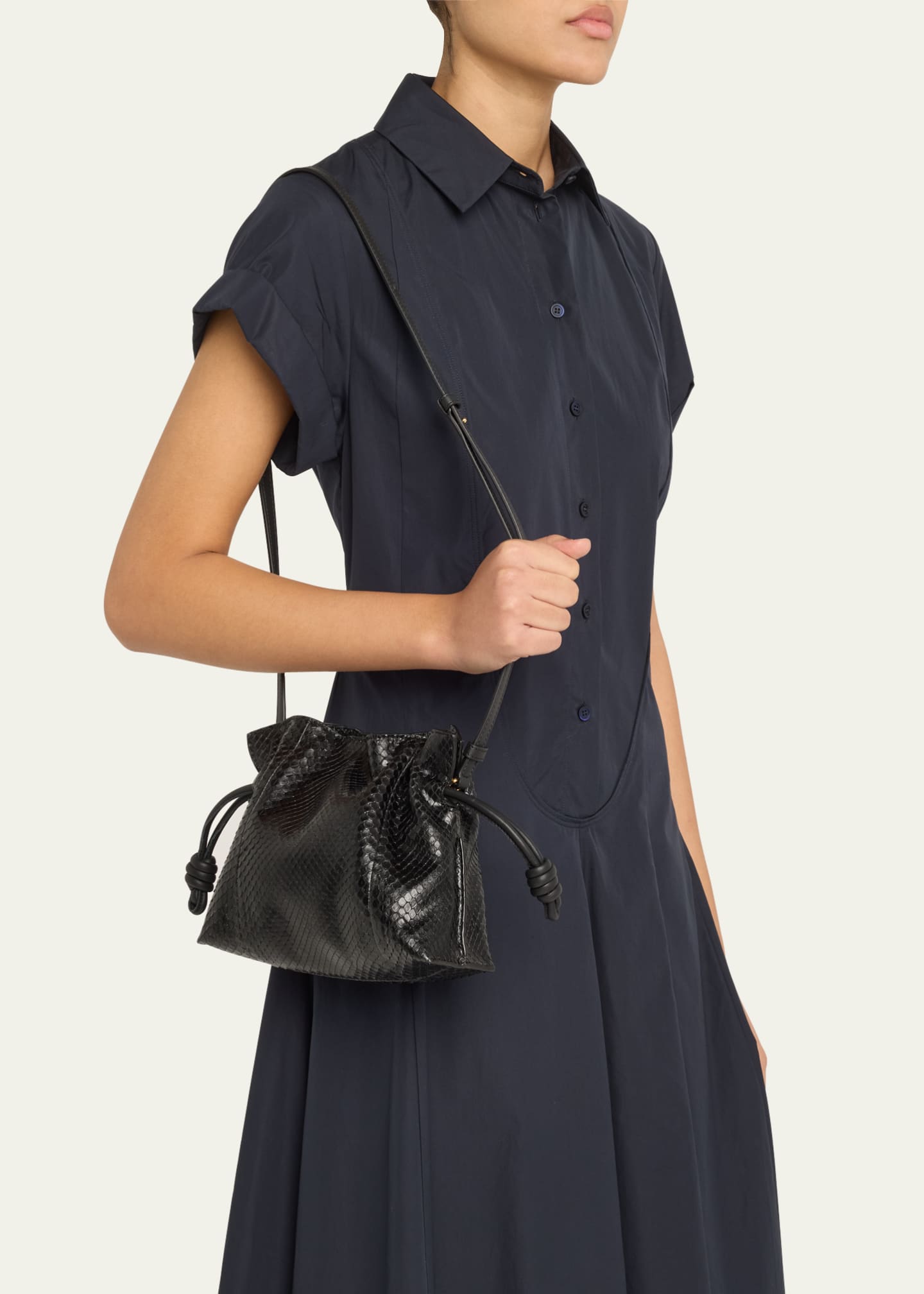 Loewe Flamenco Mini Clutch Bag in Python - Bergdorf Goodman