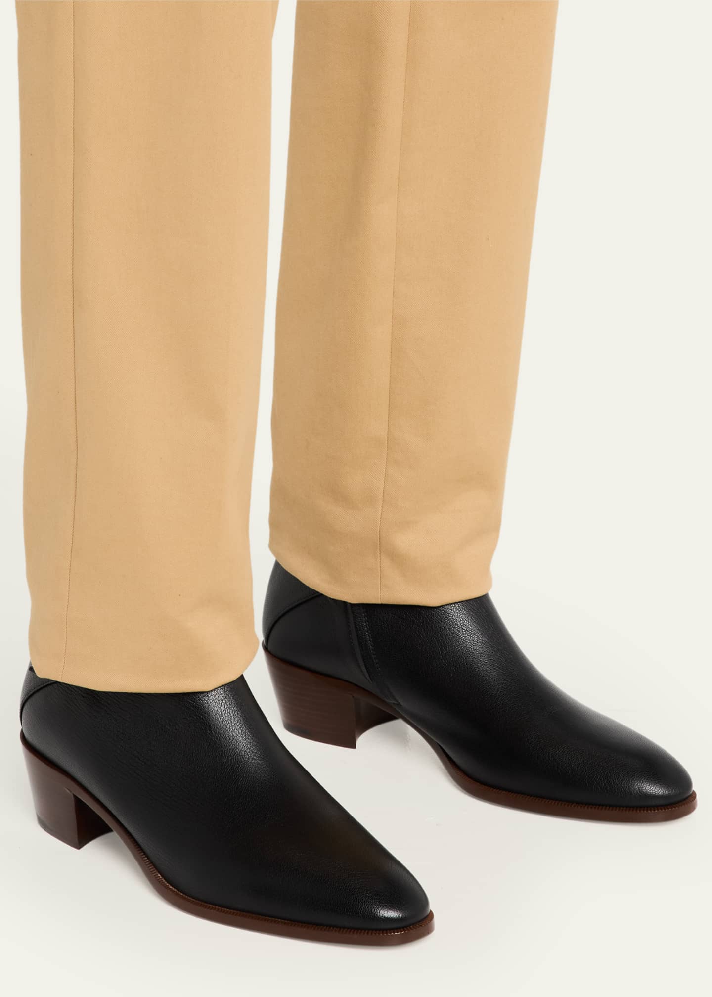 Valentino Garavani Men's Pat Leather Side-Buckle Booties - Bergdorf Goodman