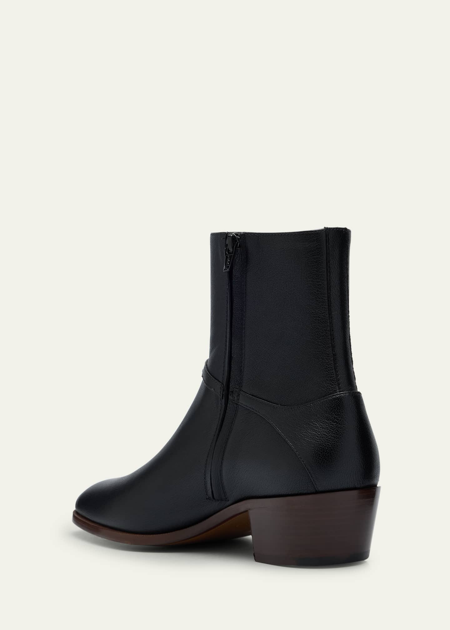 Valentino Garavani Men's Pat Leather Side-Buckle Booties - Bergdorf Goodman