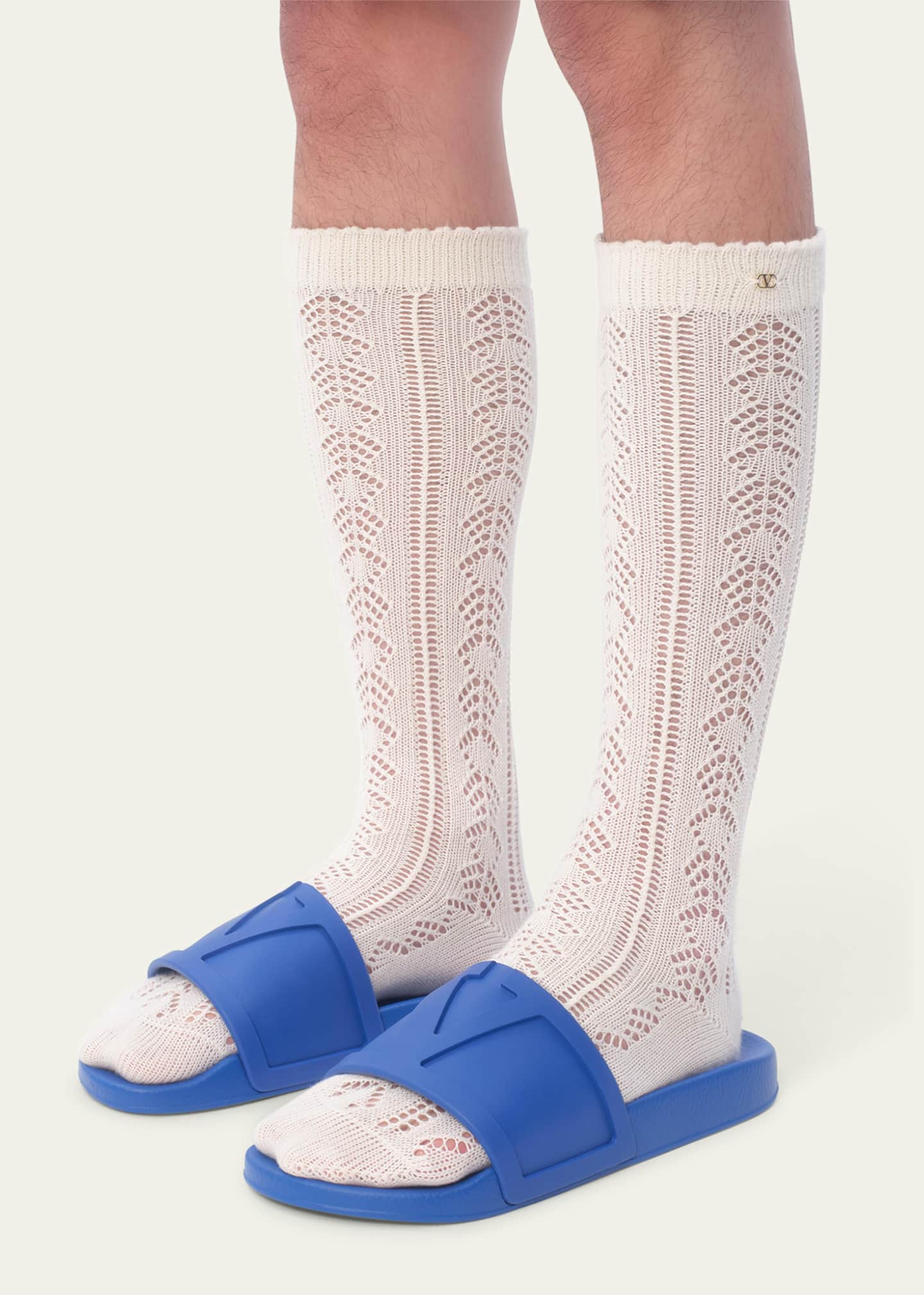 Valentino Garavani Men's Coolslide Plastic Pool Slides - Bergdorf Goodman