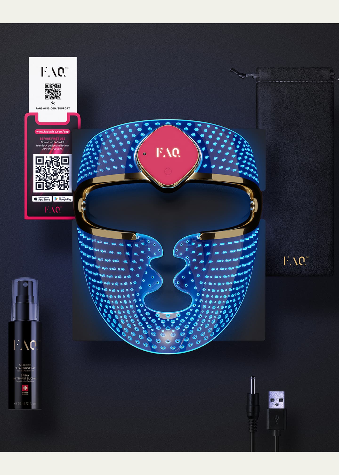 Foreo FAQ 201 Ultra-Lightweight Silicone RGB LED Face Mask - Bergdorf ...
