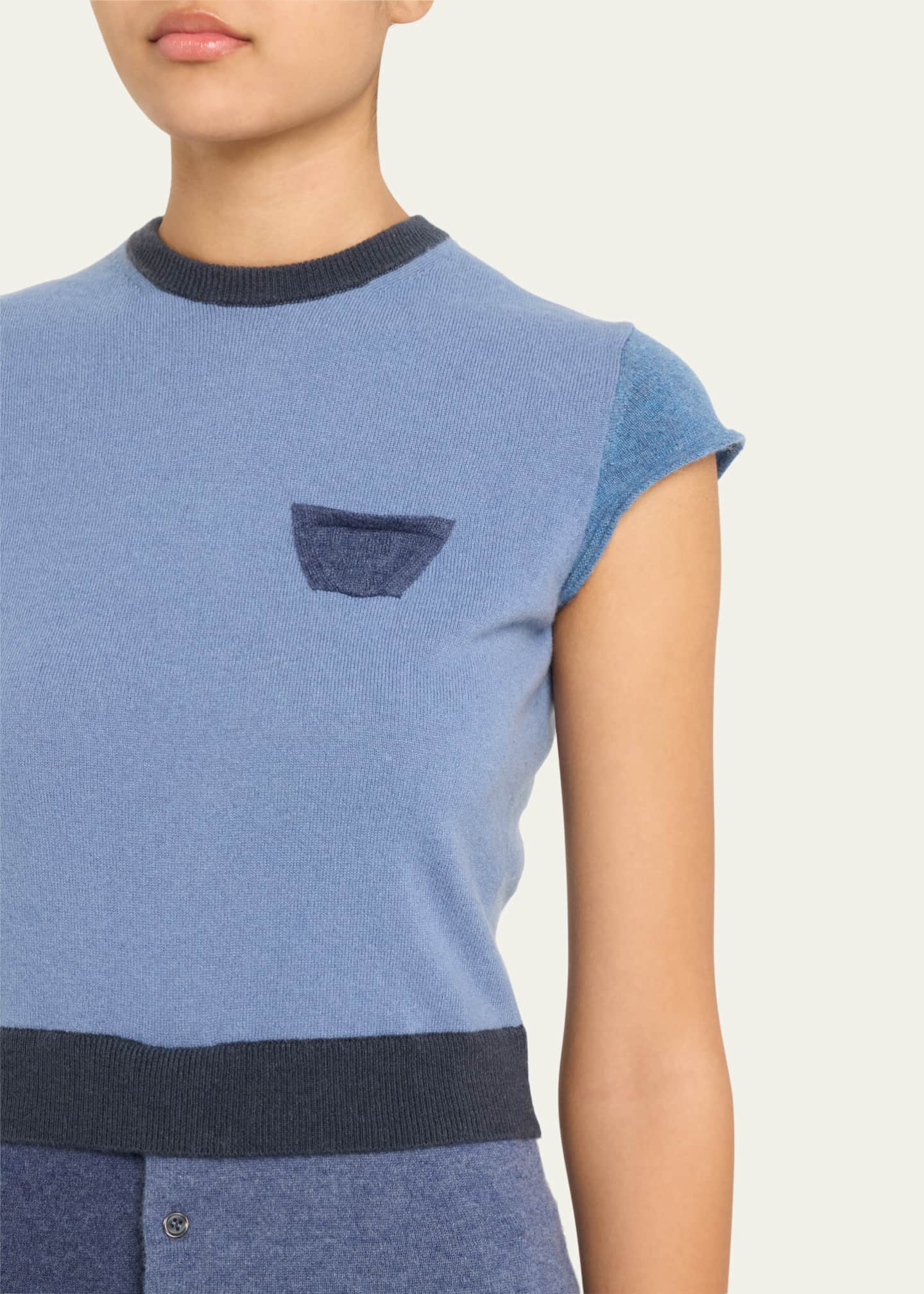 MERYLL ROGGE Colorblock Layered Cashmere Sweater - Bergdorf Goodman