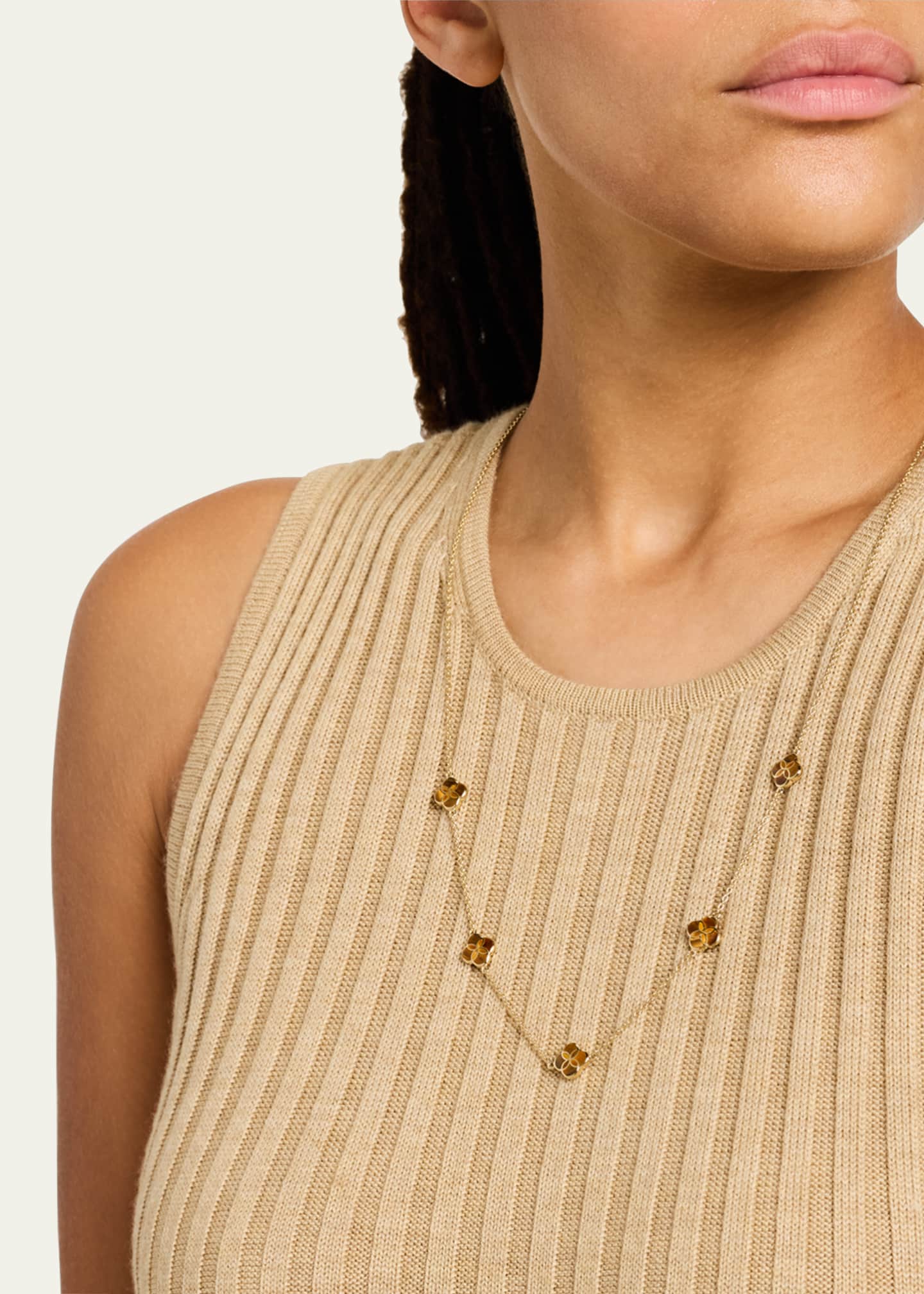 Jan Leslie Five Petal Gemstone Station Necklace - Bergdorf Goodman