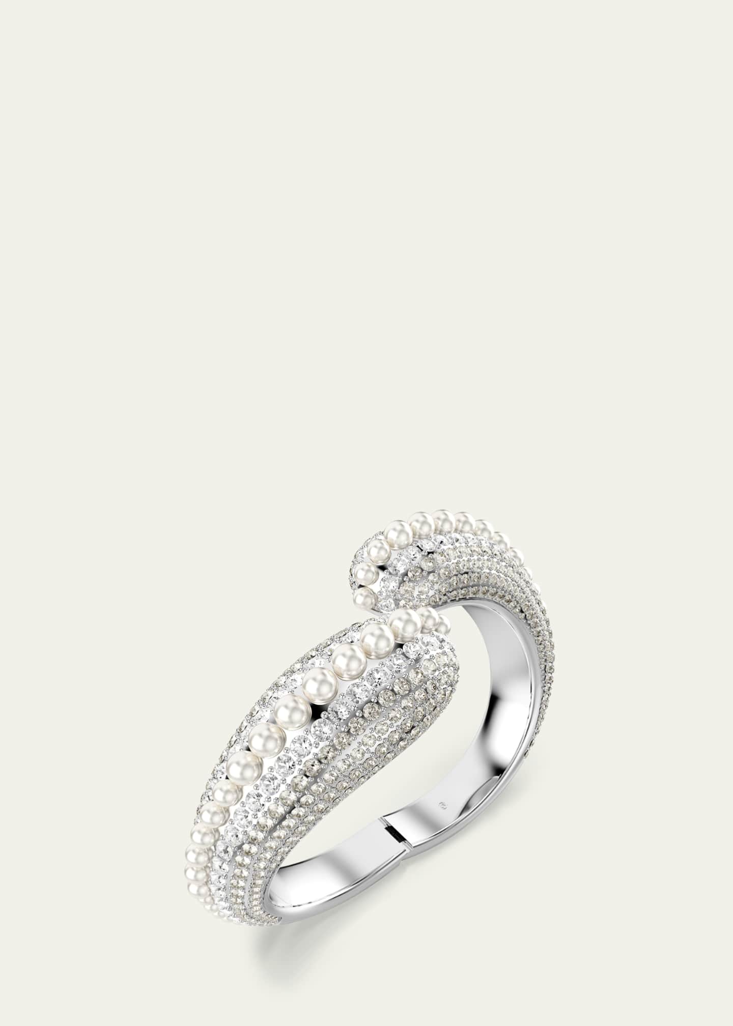 SWAROVSKI Sublima Wide Crystal Pearl Cuff - Bergdorf Goodman