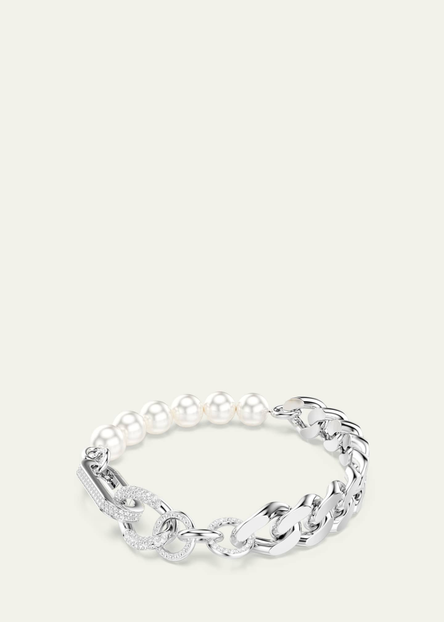 SWAROVSKI Dextera Crystal Pearl Mixed Link Bracelet - Bergdorf Goodman