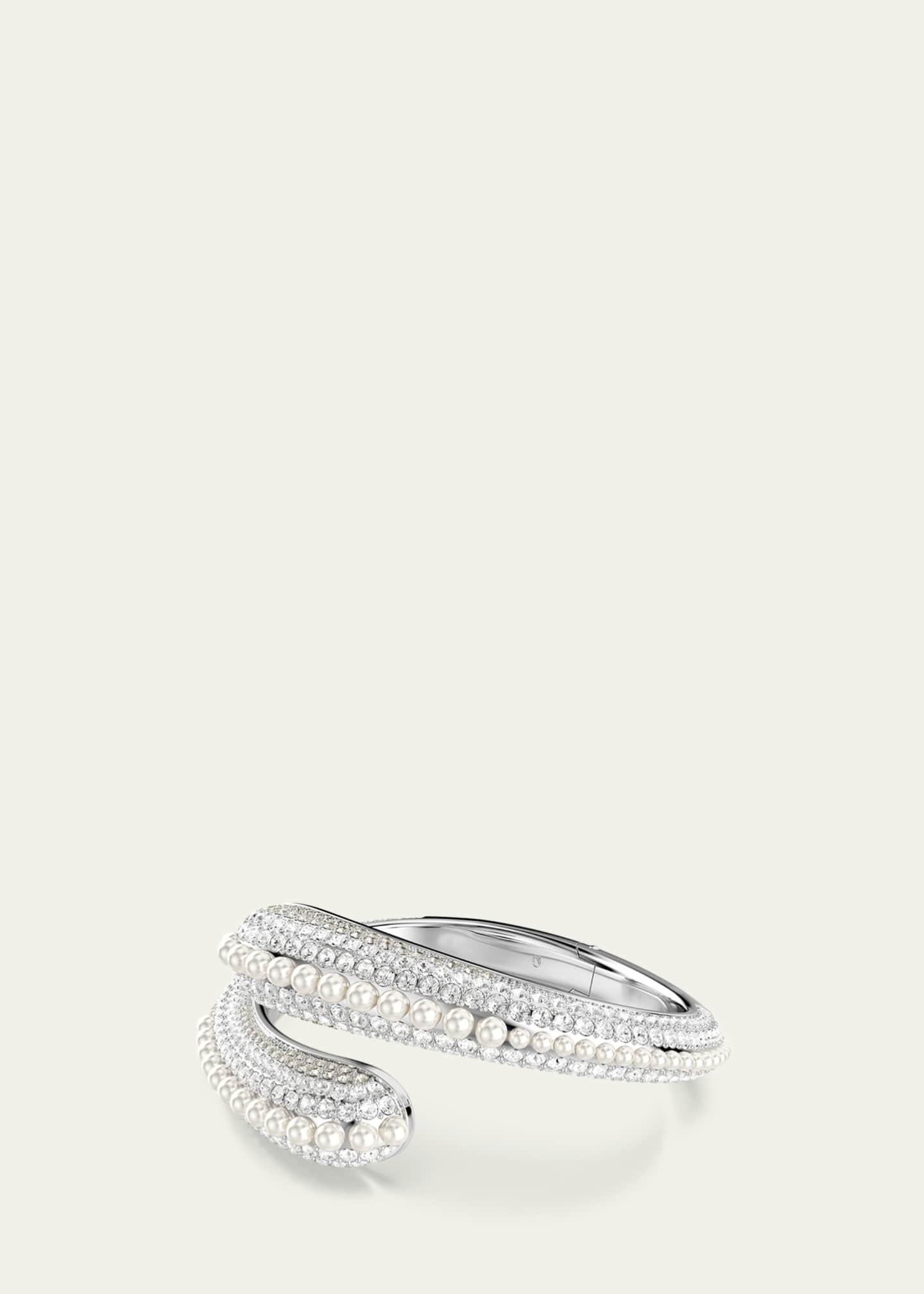 SWAROVSKI Sublima Crystal Pearl Round Cut Cuff - Bergdorf Goodman