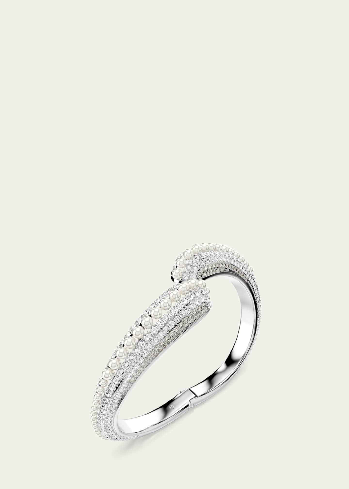 SWAROVSKI Sublima Crystal Pearl Round Cut Cuff - Bergdorf Goodman