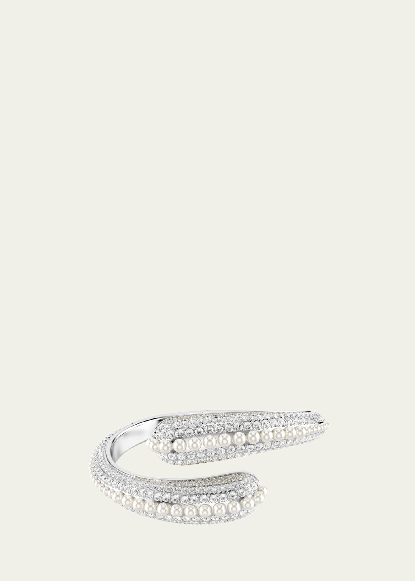 SWAROVSKI Sublima Crystal Pearl Round Cut Cuff - Bergdorf Goodman