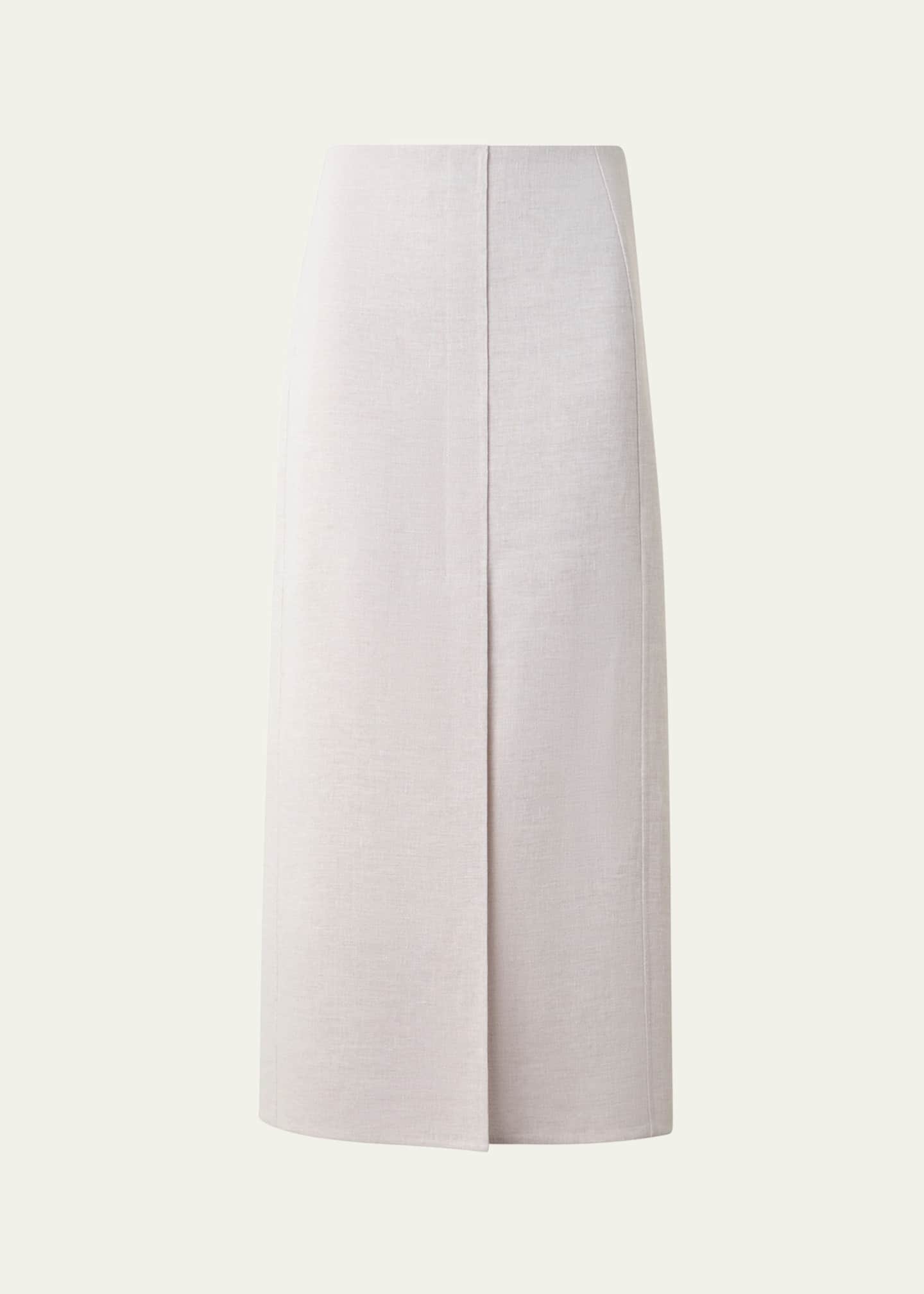 Akris Twisted Linen Double-Face Midi Pencil Skirt - Bergdorf Goodman