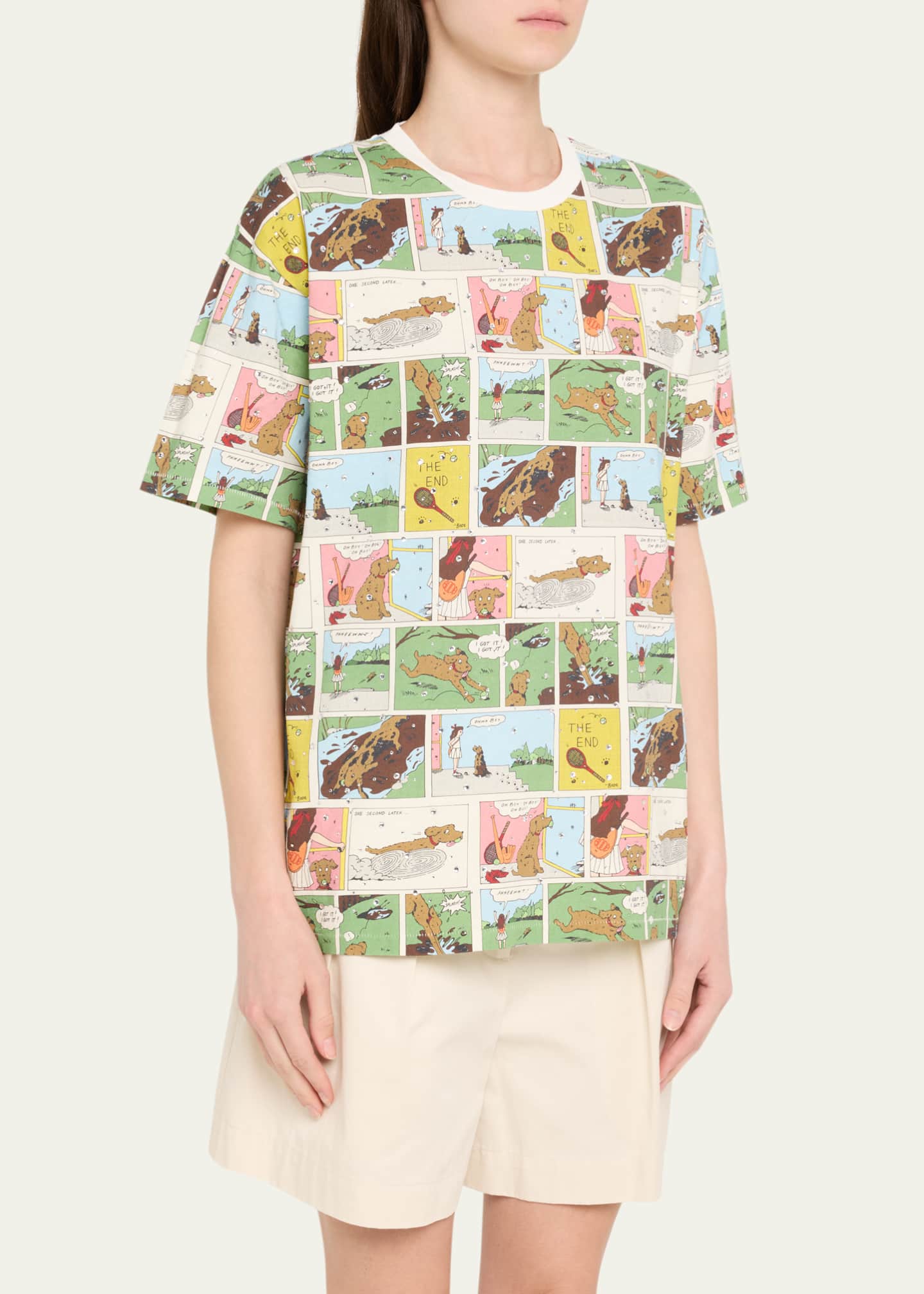 Bode Comic Strip Printed Tee - Bergdorf Goodman