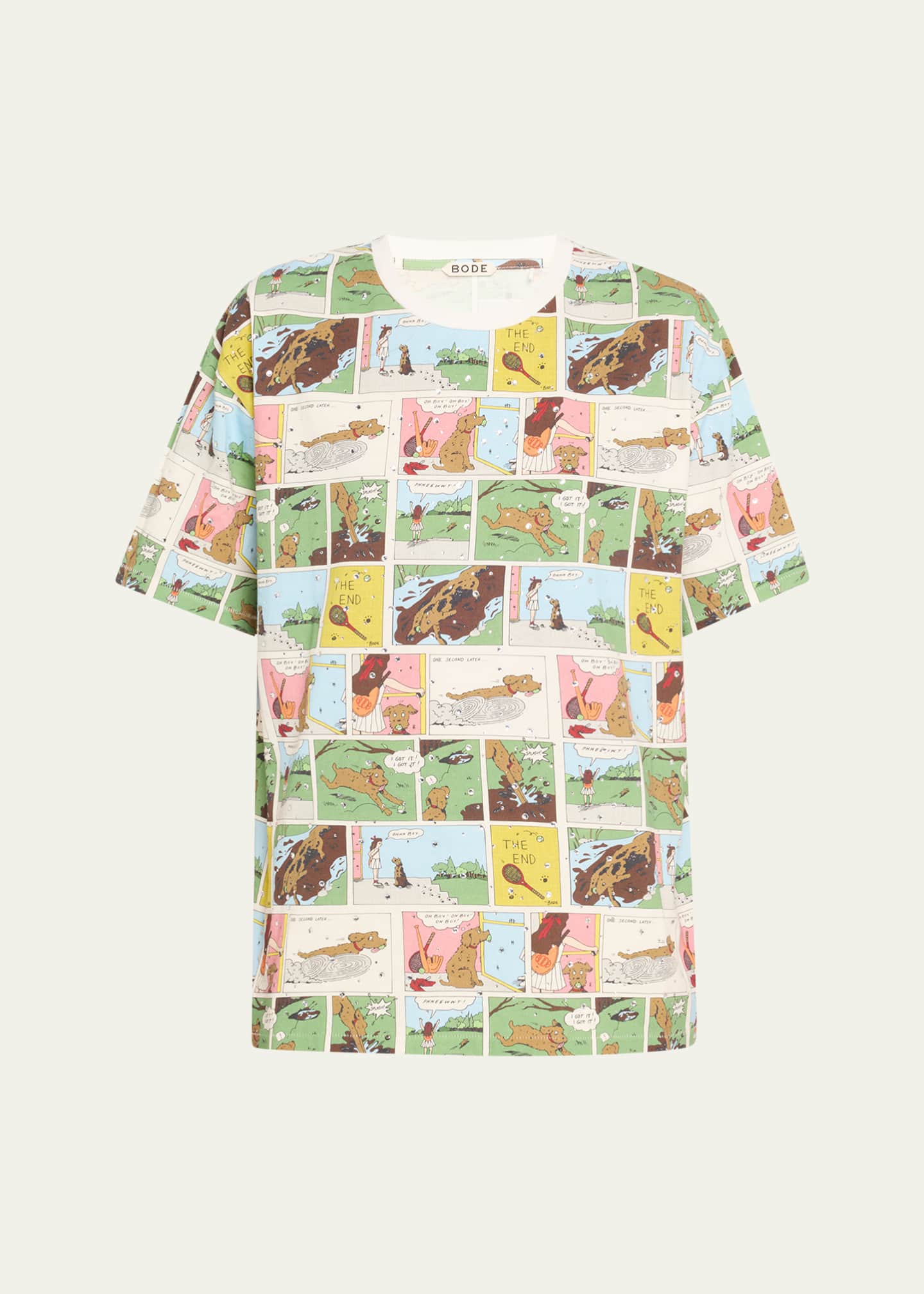 Bode Comic Strip Printed Tee - Bergdorf Goodman