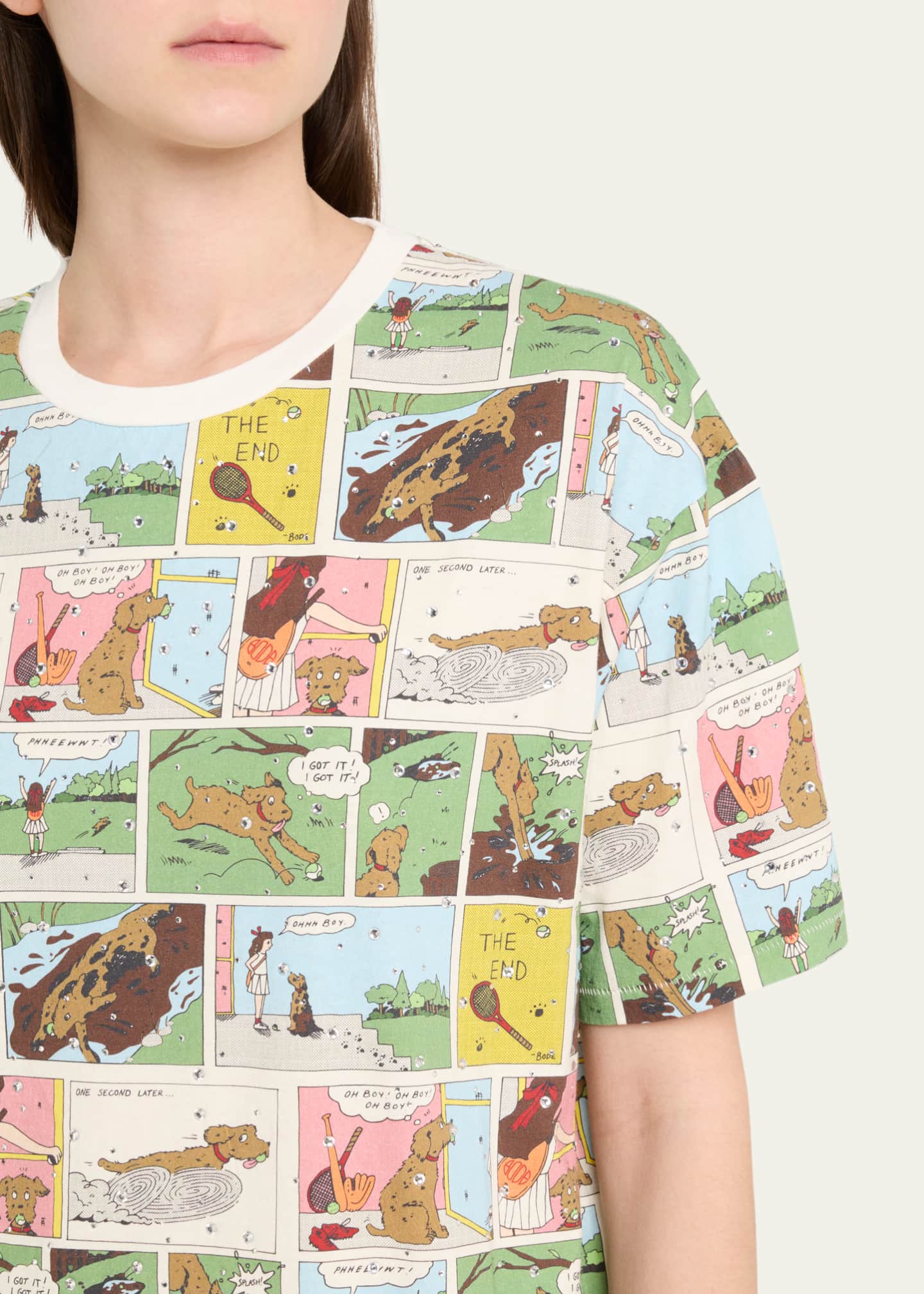 Bode Comic Strip Printed Tee - Bergdorf Goodman