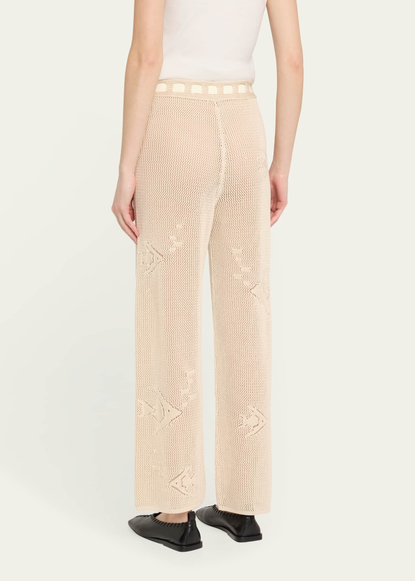 Bode Angel Fish Knit Lace Joggers - Bergdorf Goodman