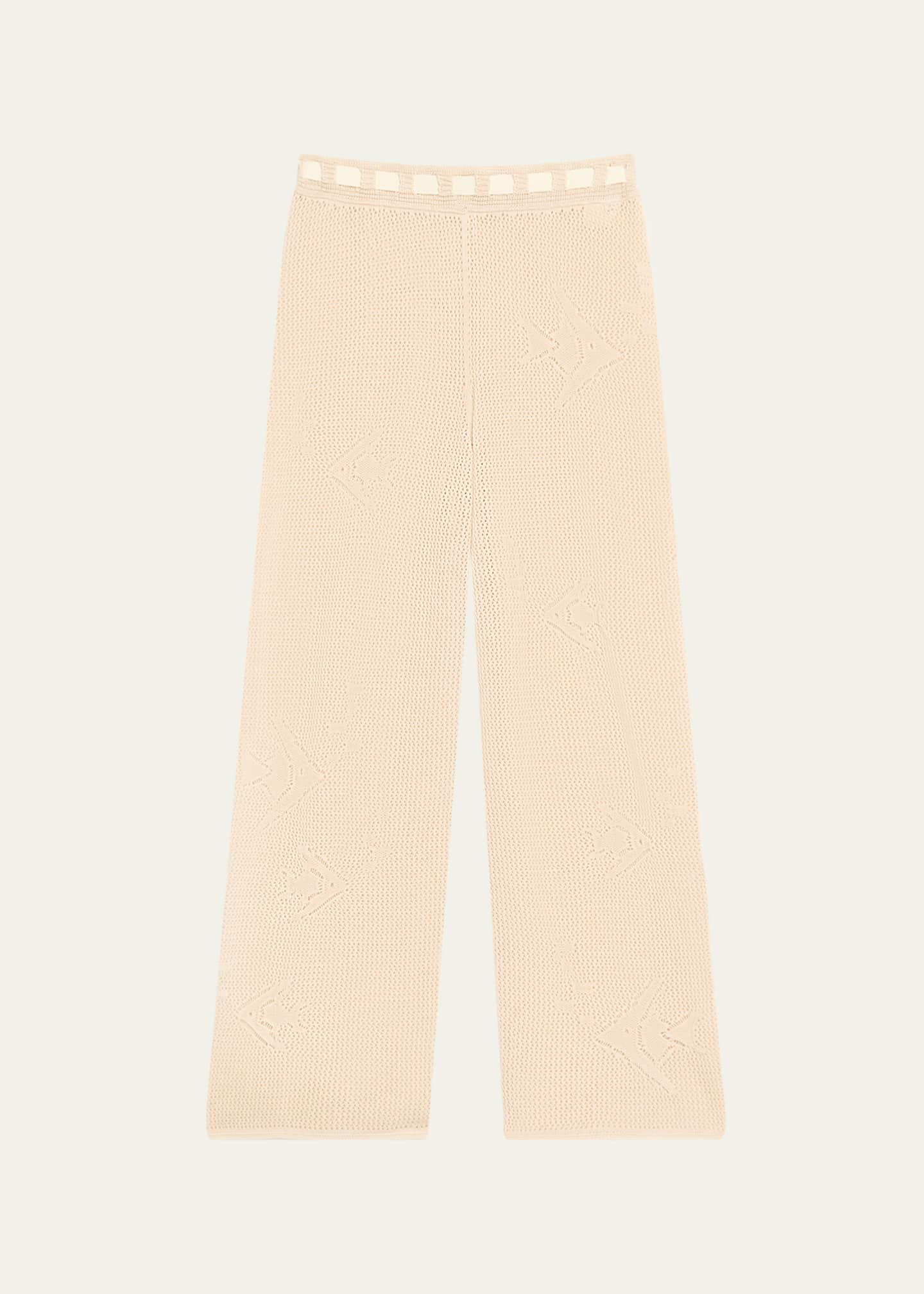 Bode Angel Fish Knit Lace Joggers - Bergdorf Goodman