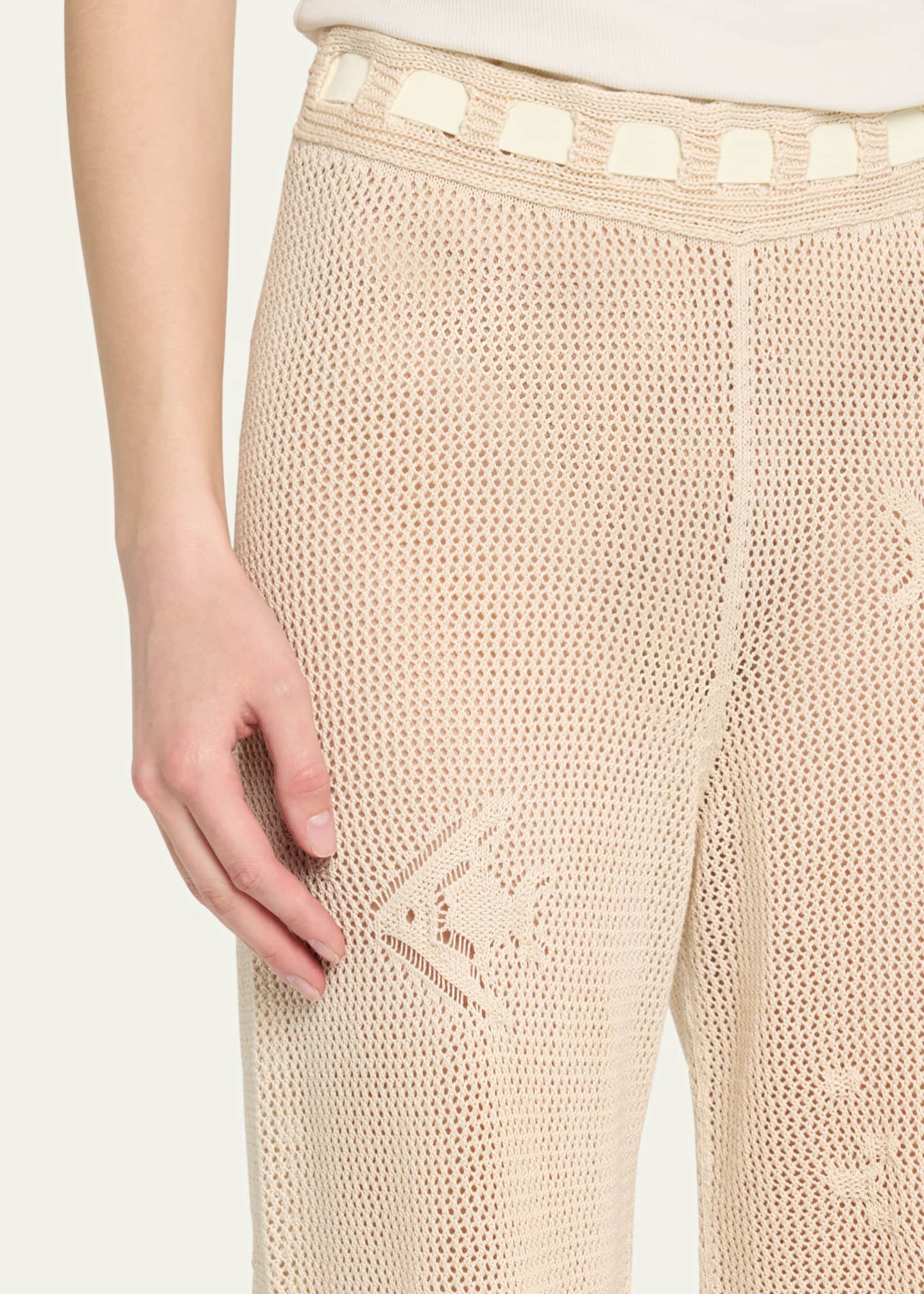 Bode Angel Fish Knit Lace Joggers - Bergdorf Goodman