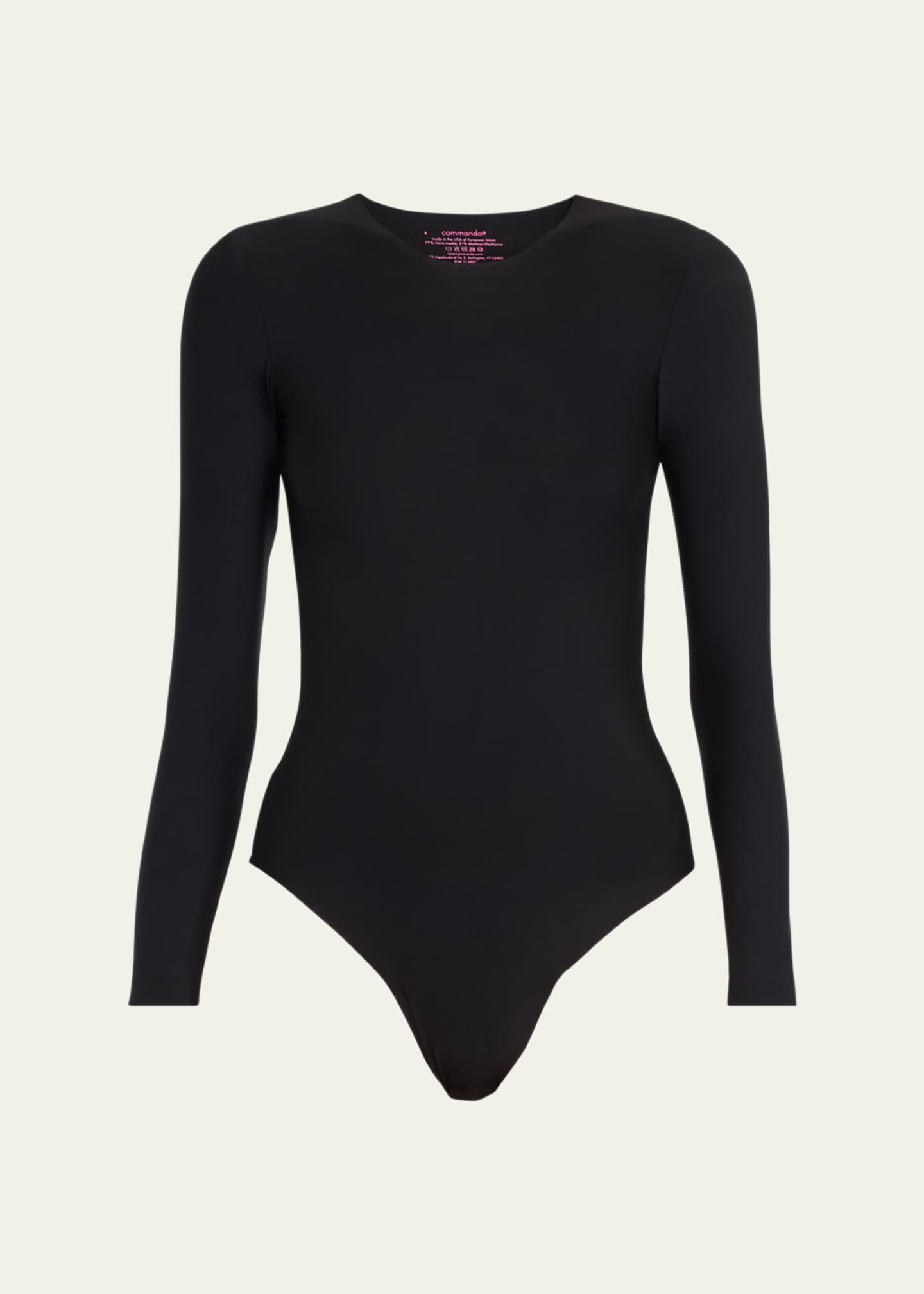 Commando Butter Long-Sleeve Crewneck Thong Bodysuit - Bergdorf Goodman