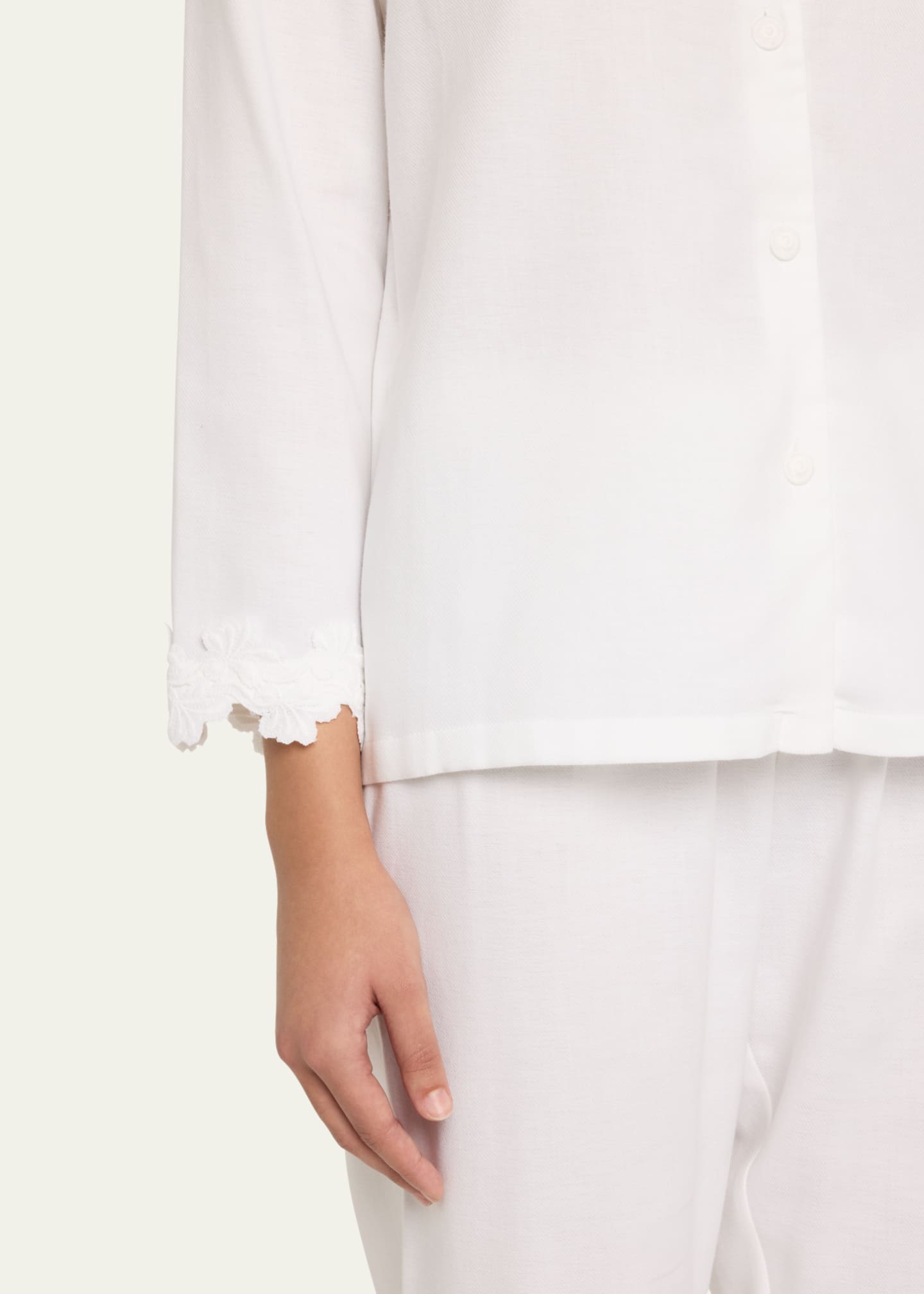 Celestine Vienna Cropped Lace-Trim Cotton Pajama Set - Bergdorf Goodman