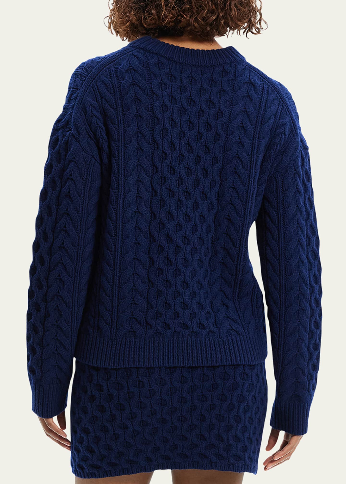 Theory Cable-Knit Aran Wool-Cashmere Sweater - Bergdorf Goodman