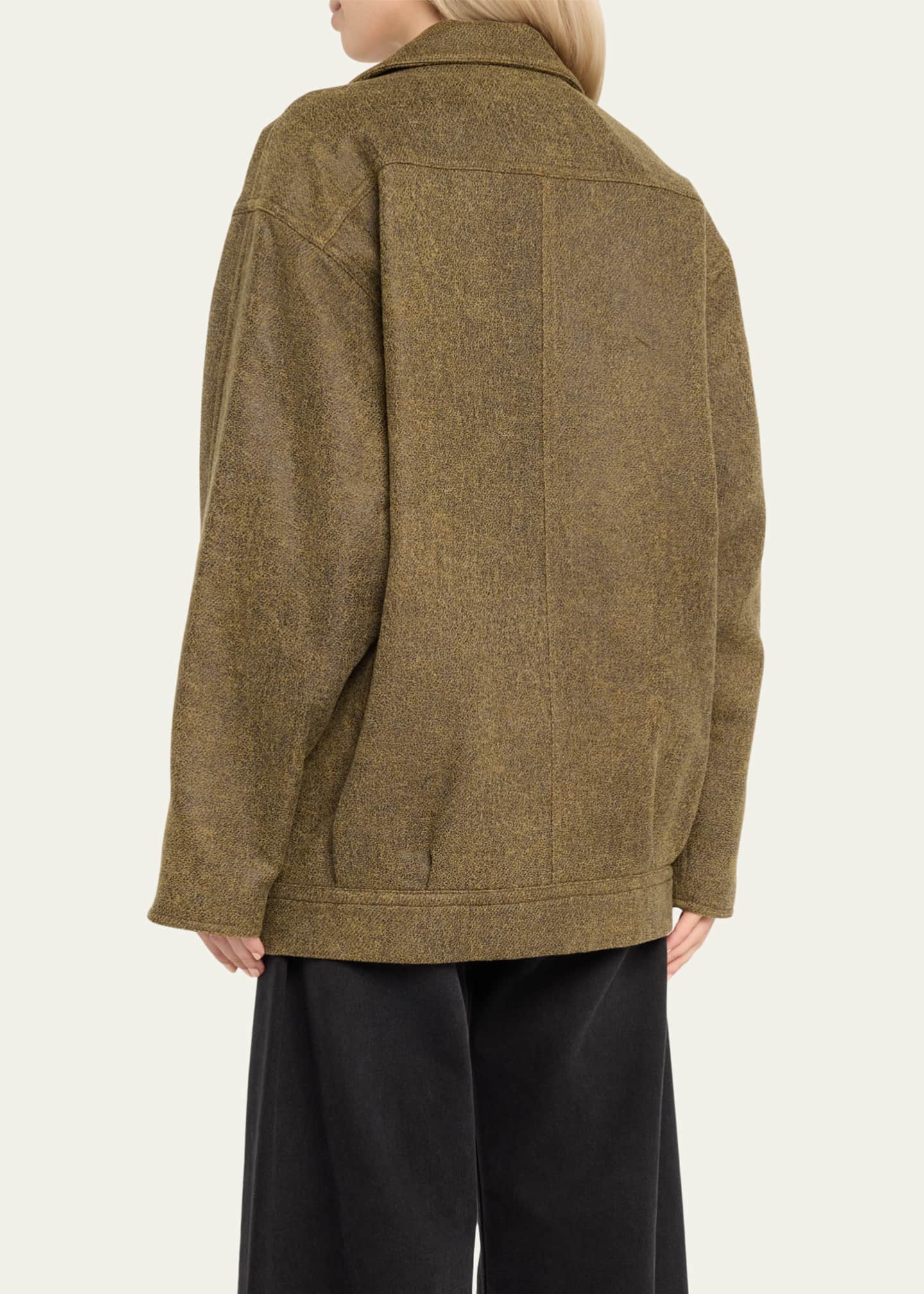 R13 Double-Breasted Coated Wool Jacket - Bergdorf Goodman