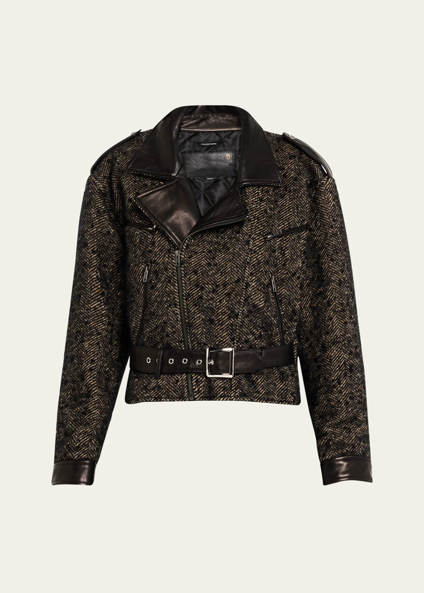 R13 Herringbone Motorcycle Jacket - Bergdorf Goodman