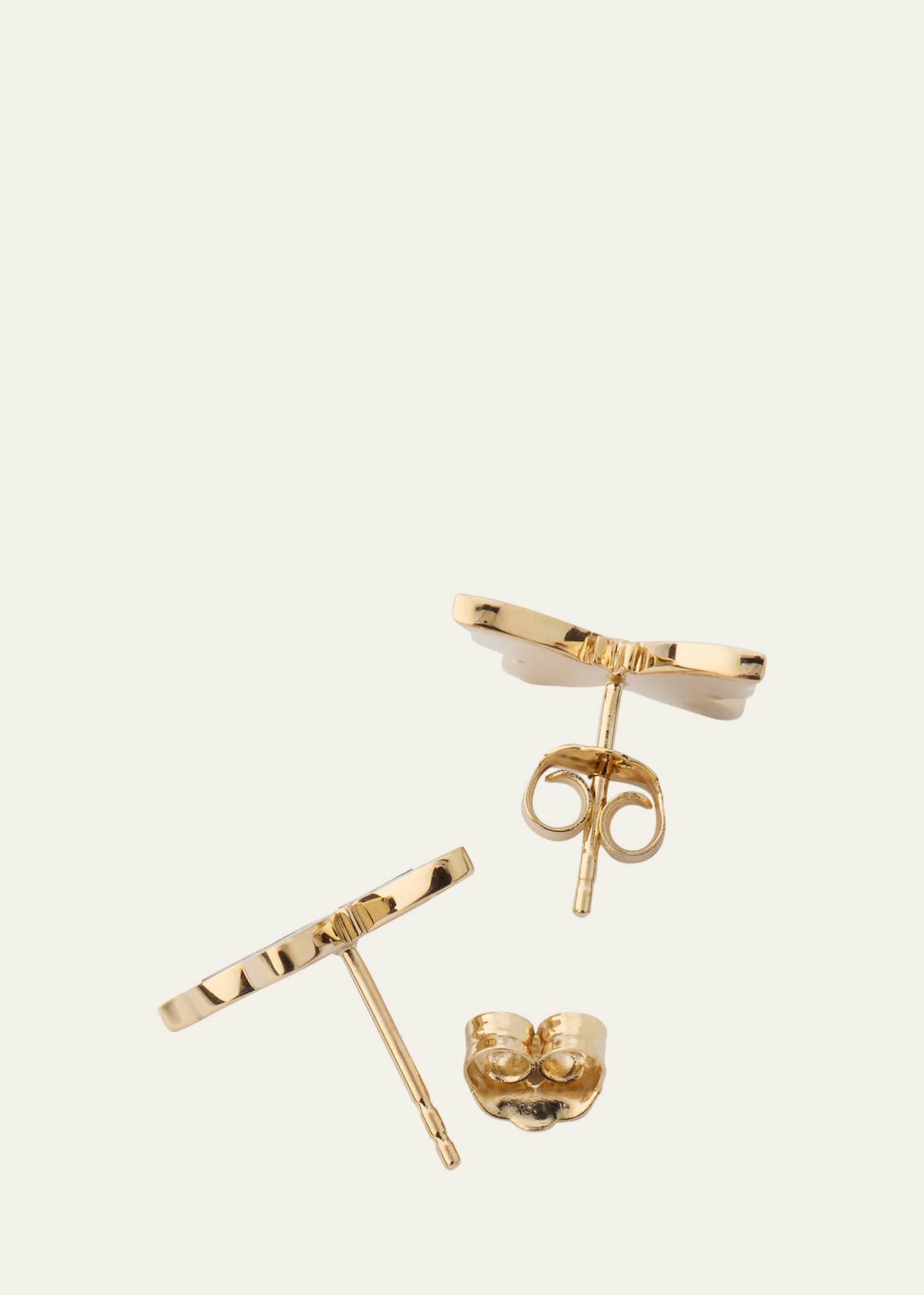 Sydney Evan 14K Yellow Gold Mosaic Butterfly Stud Earrings with ...