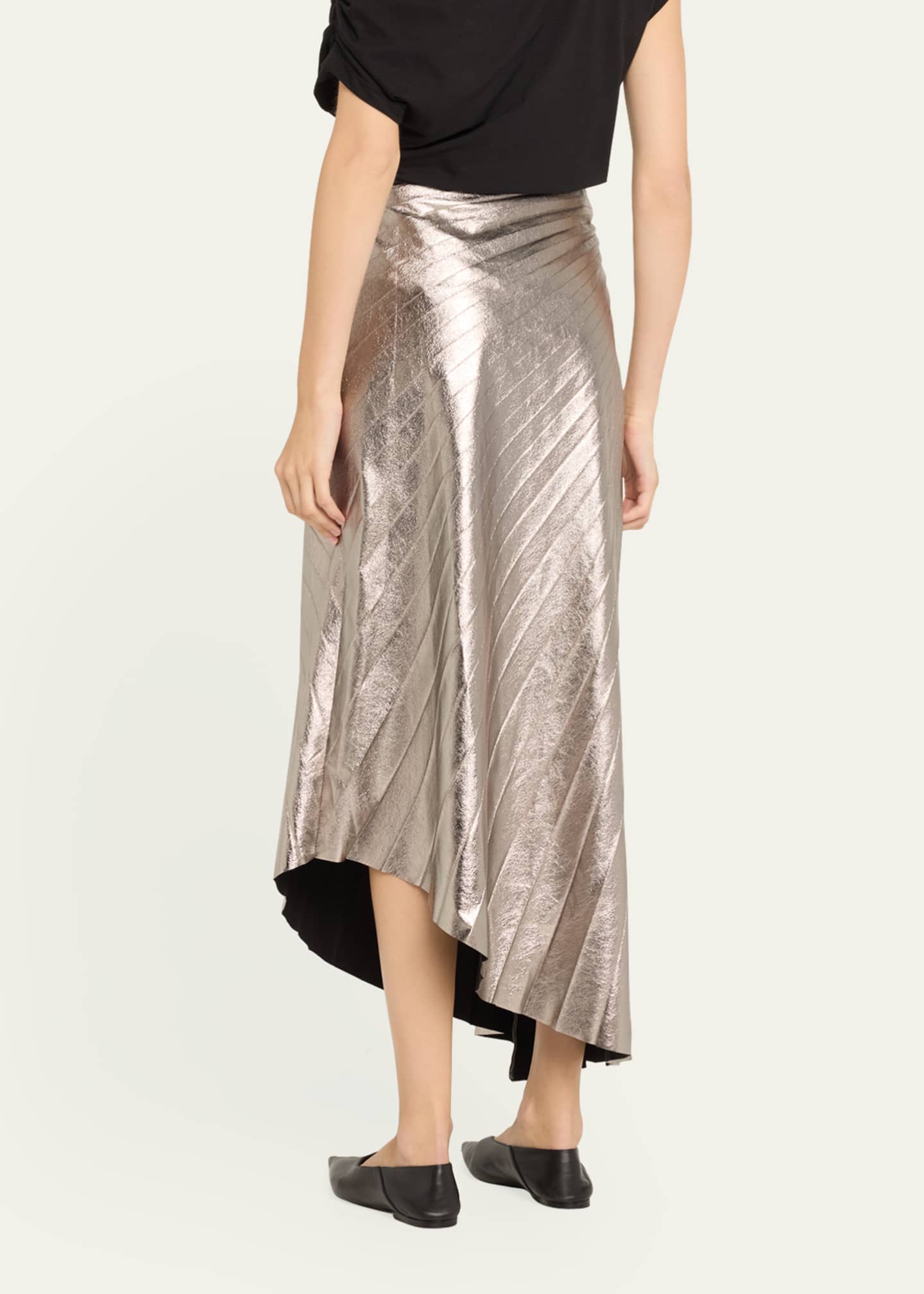 A.L.C. Tracy Metallic Vegan Leather Skirt - Bergdorf Goodman