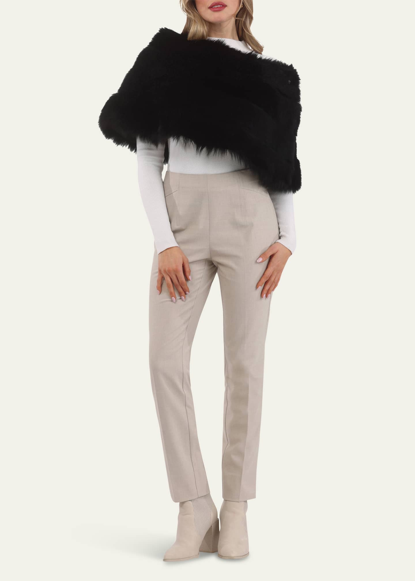 Gorski Reversible Merinillo Shearling Lamb Cape - Bergdorf Goodman