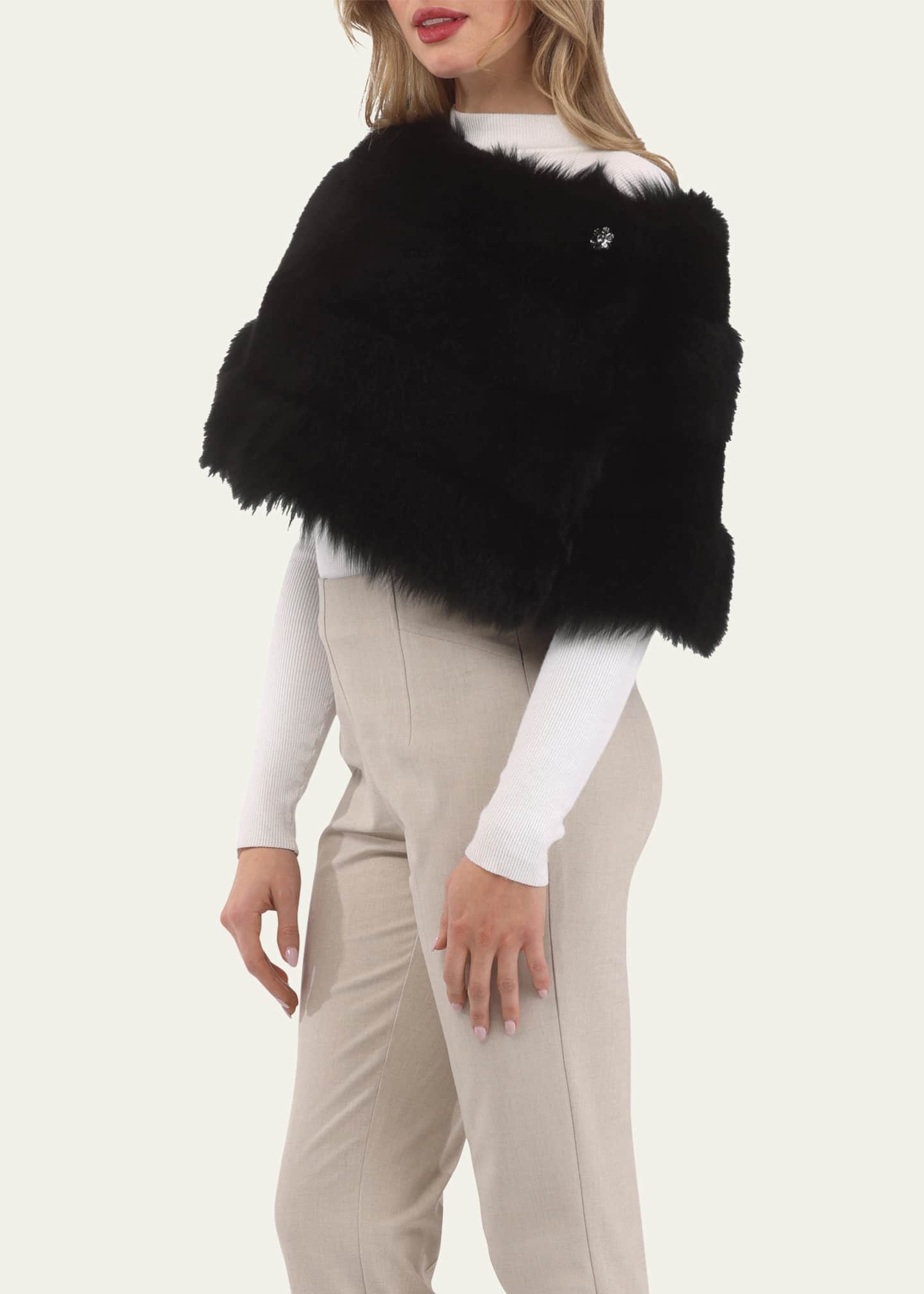 Gorski Reversible Merinillo Shearling Lamb Cape - Bergdorf Goodman