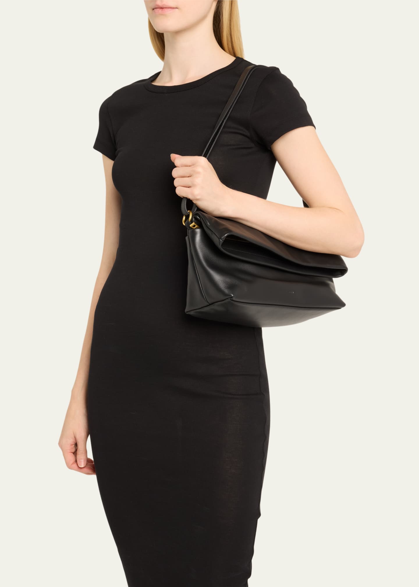 SIMKHAI Phoenix Fold-Over Flap Leather Tote Bag - Bergdorf Goodman