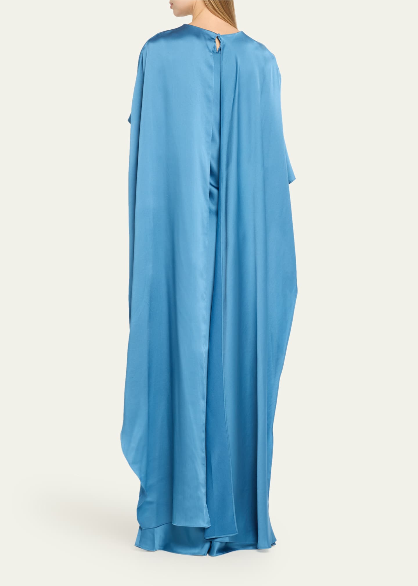 SIMKHAI Izel Satin Cape Gown - Bergdorf Goodman