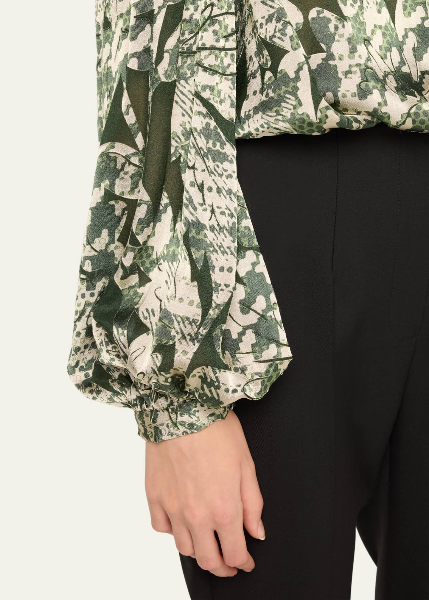 Ramy Brook Dustin Satin Tie Blouse - Bergdorf Goodman