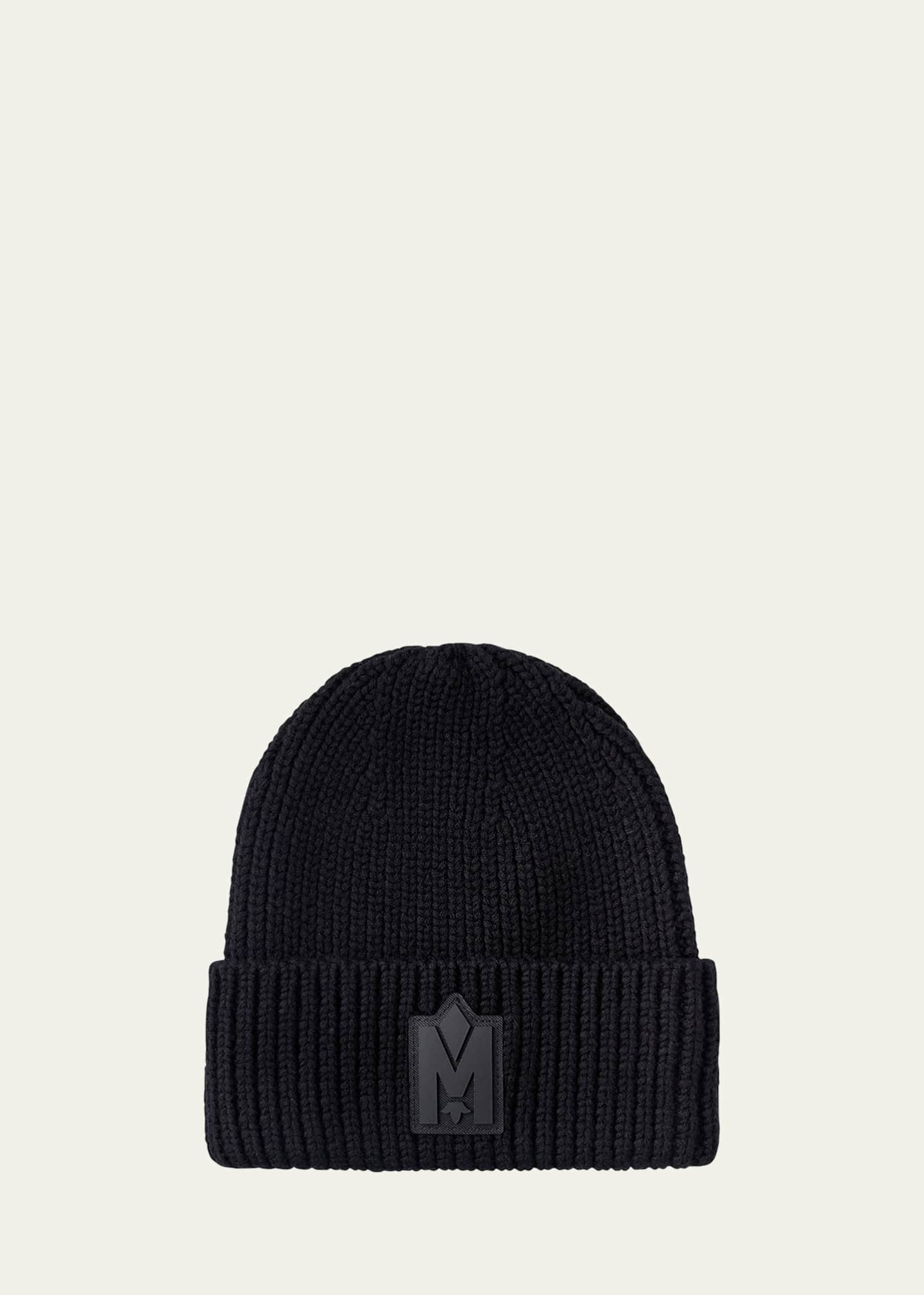Mackage Jude Hand-Knit Logo Beanie with Ribbed Cuff - Bergdorf Goodman