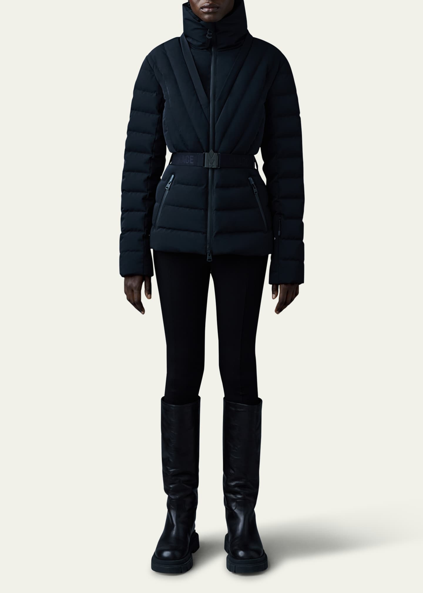 Mackage Elita Down Ski Jacket with Removable Shearling Trim - Bergdorf ...