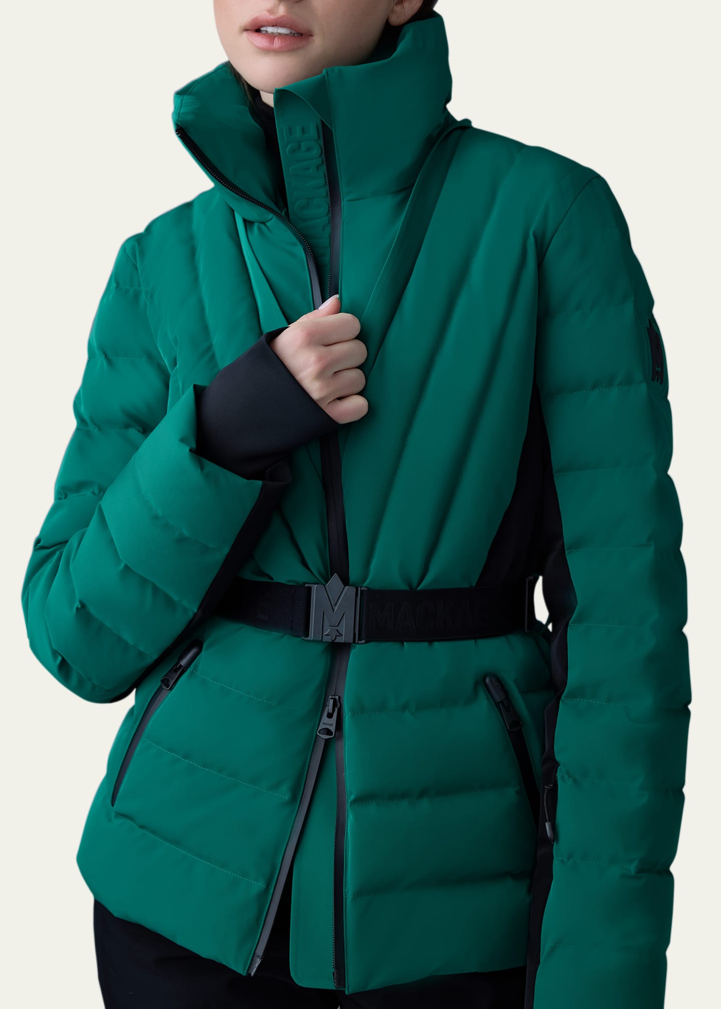 Mackage Elita Down Ski Jacket with Removable Shearling Trim - Bergdorf ...