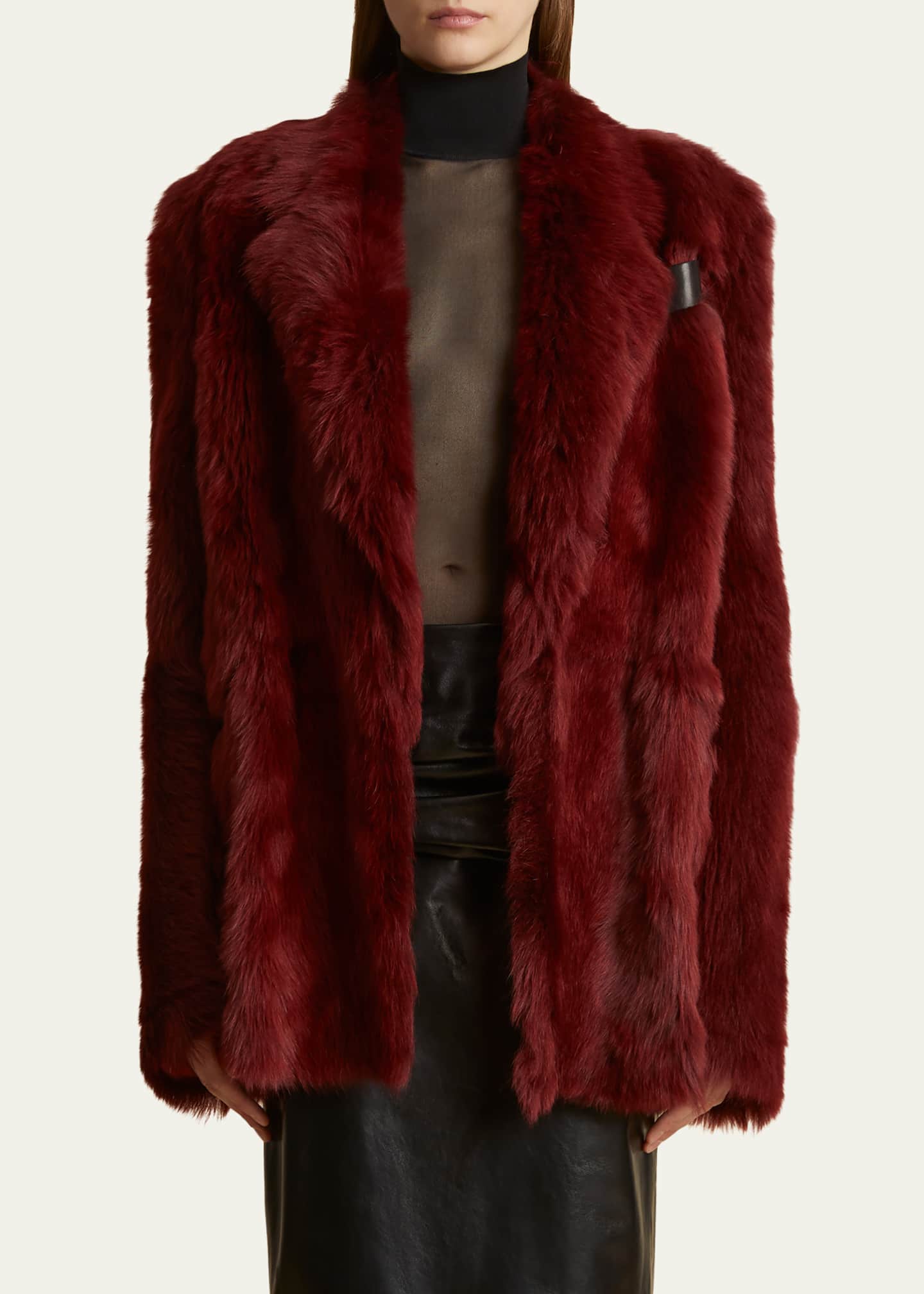 Khaite Willow Tailored Shearling Blazer - Bergdorf Goodman