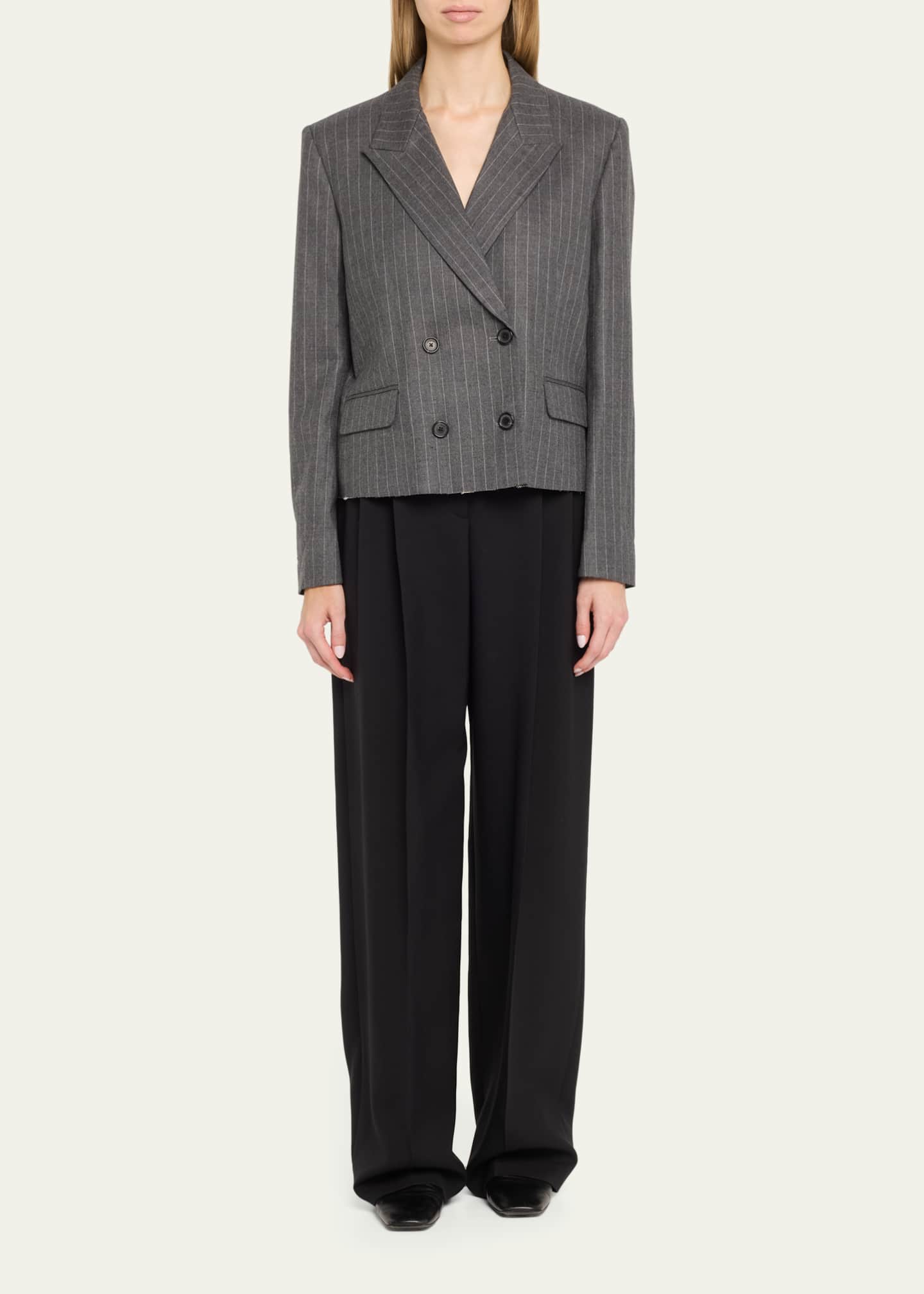 ASHLYN Floyd Cropped Pinstripe Jacket - Bergdorf Goodman