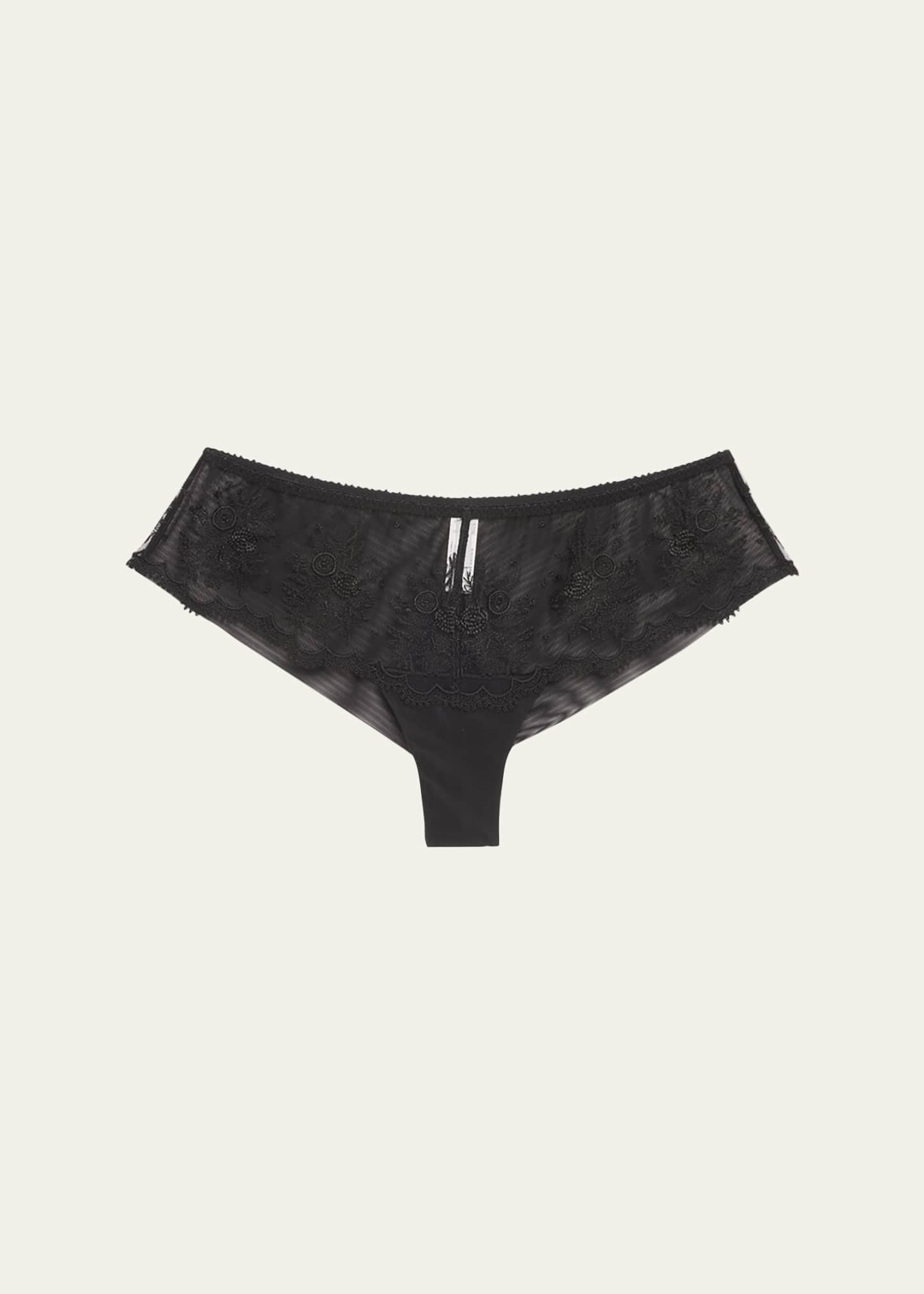 Simone Perele Intrigue Embroidered Tulle Boyshorts - Bergdorf Goodman